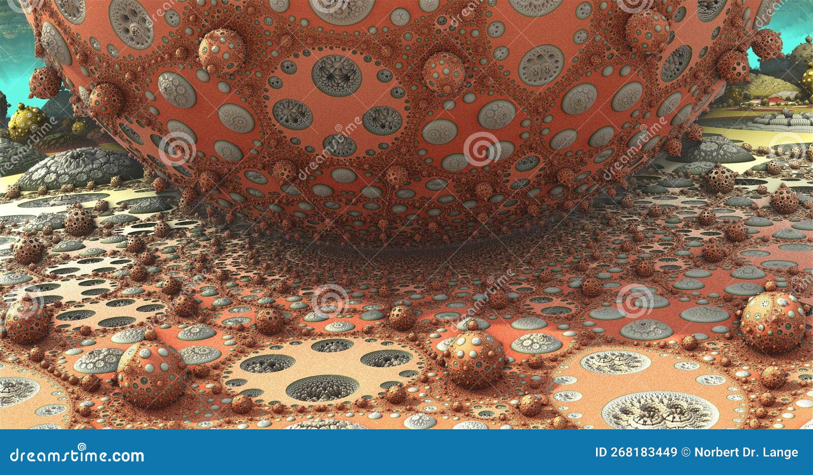 The Surface of an Virus or an Alien Planet 3d Rendering Stock ...