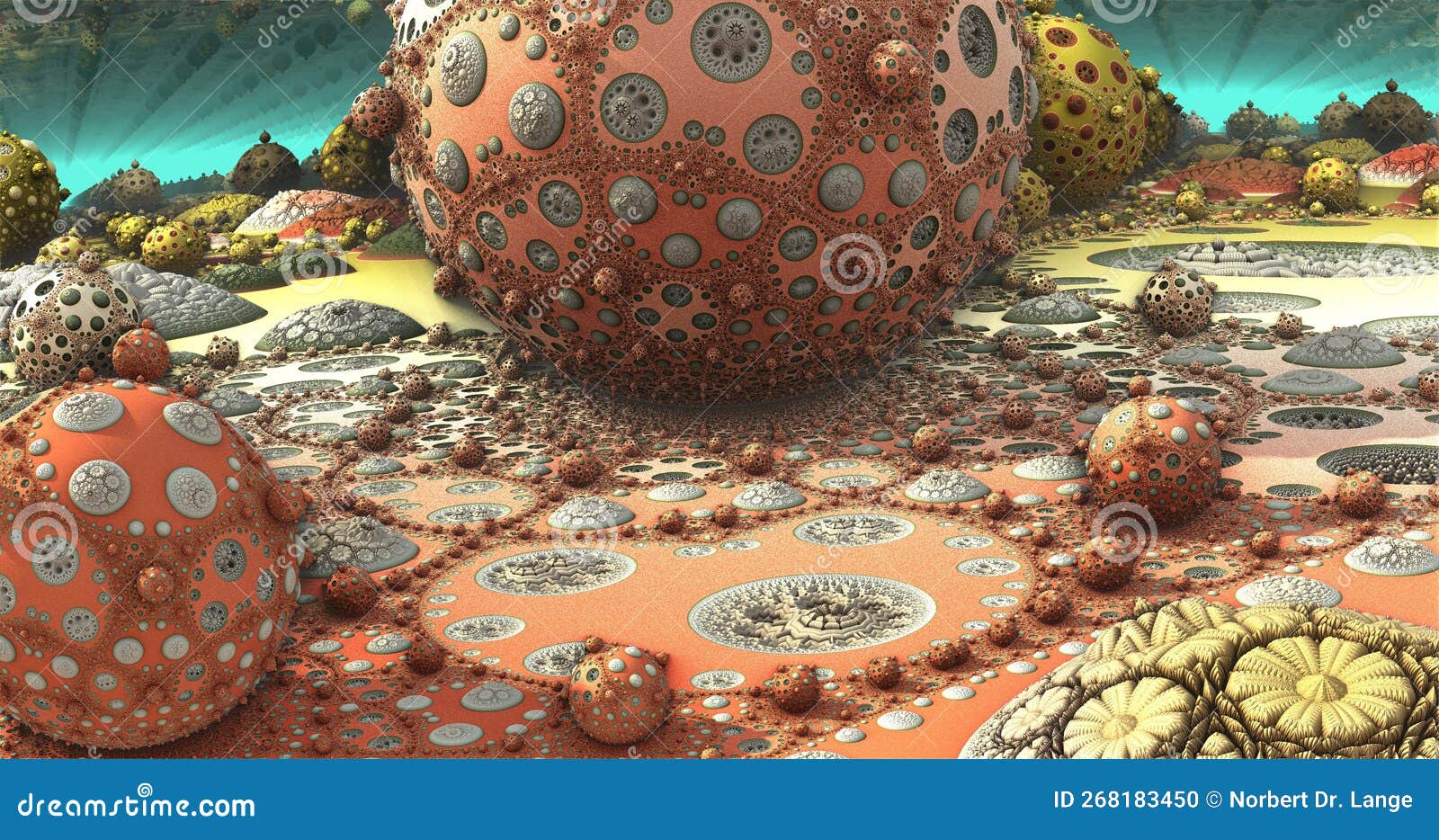 The Surface of an Virus or an Alien Planet 3d Rendering Stock ...