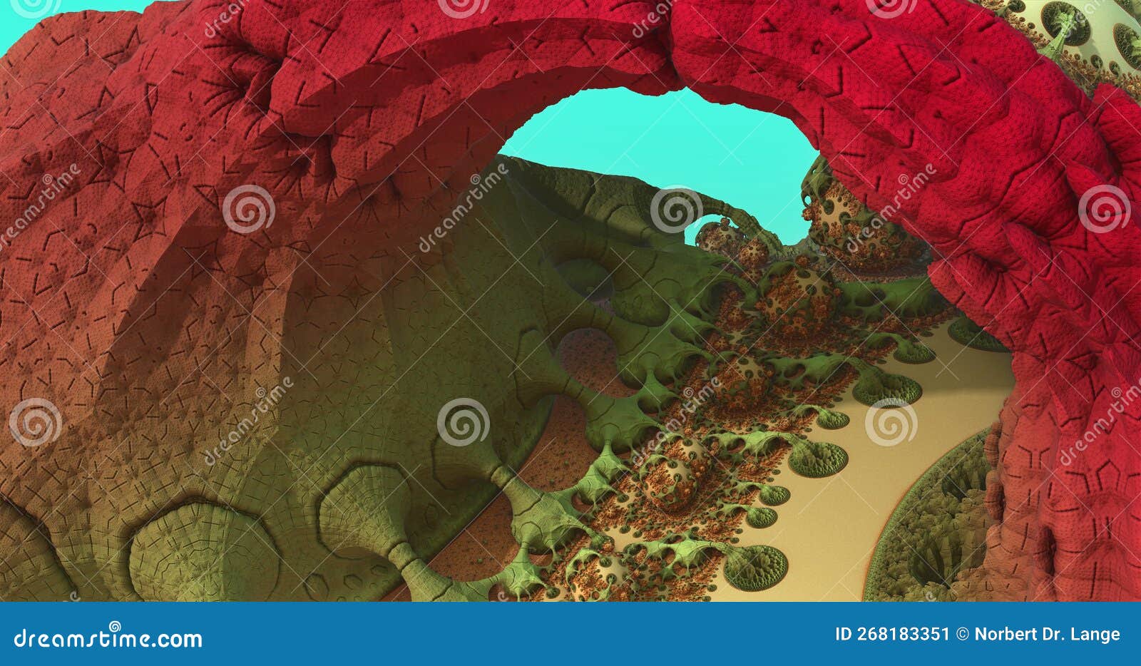 The Surface of an Virus or an Alien Planet 3d Rendering Stock ...