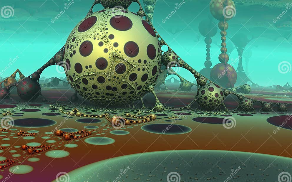 The Surface of an Virus or an Alien Planet 3d Rendering Stock ...