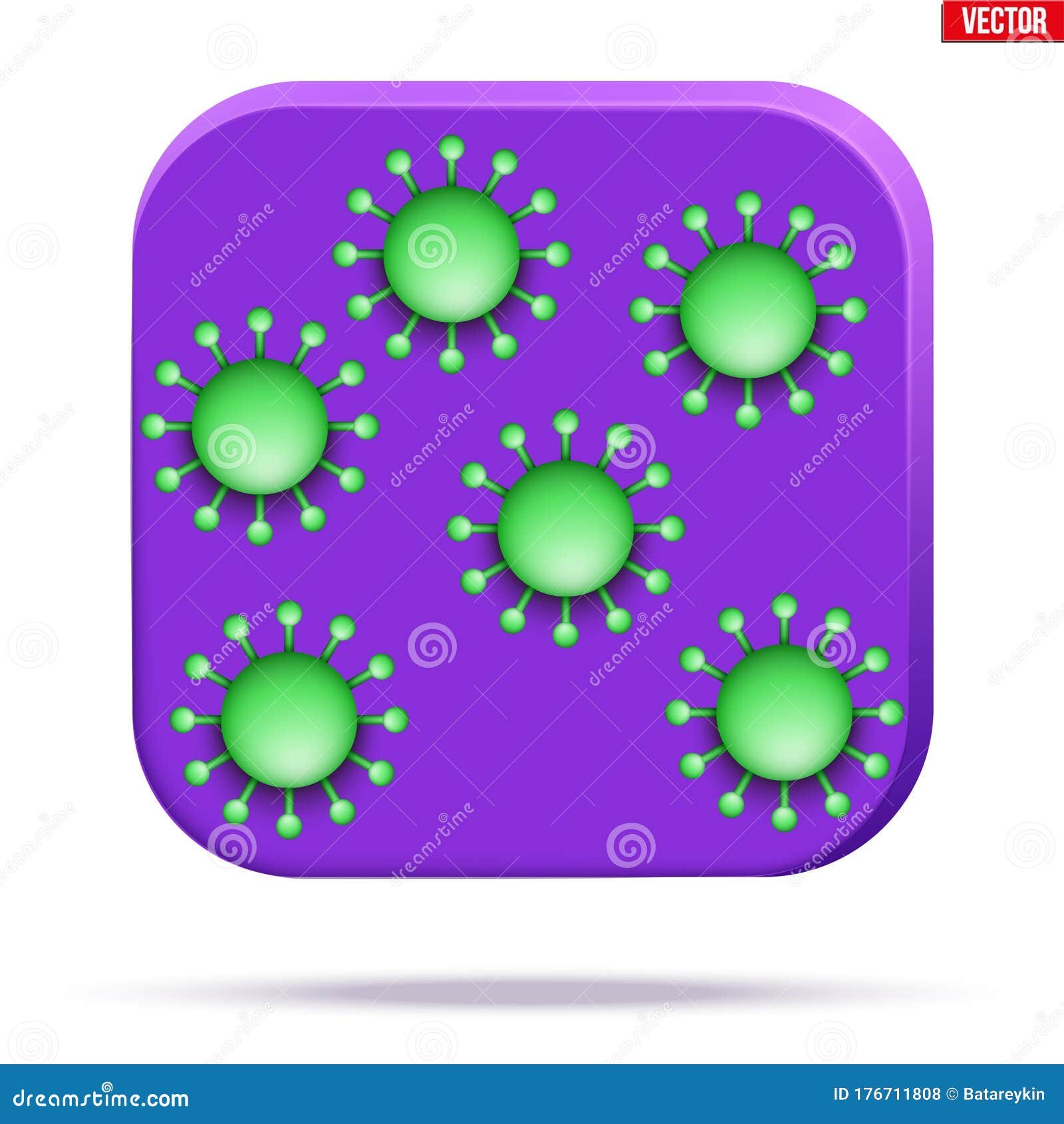 Surface with virus stock vector. Illustration of prohibited - 176711808