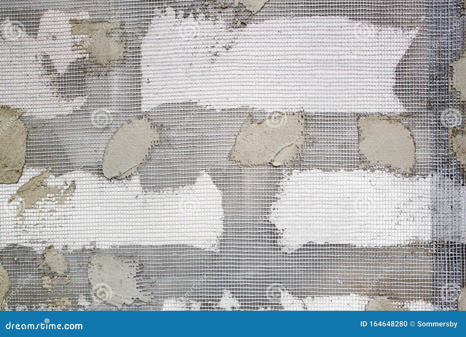 Surface of Wall with Applied Construction Grid for Plaster Application ...