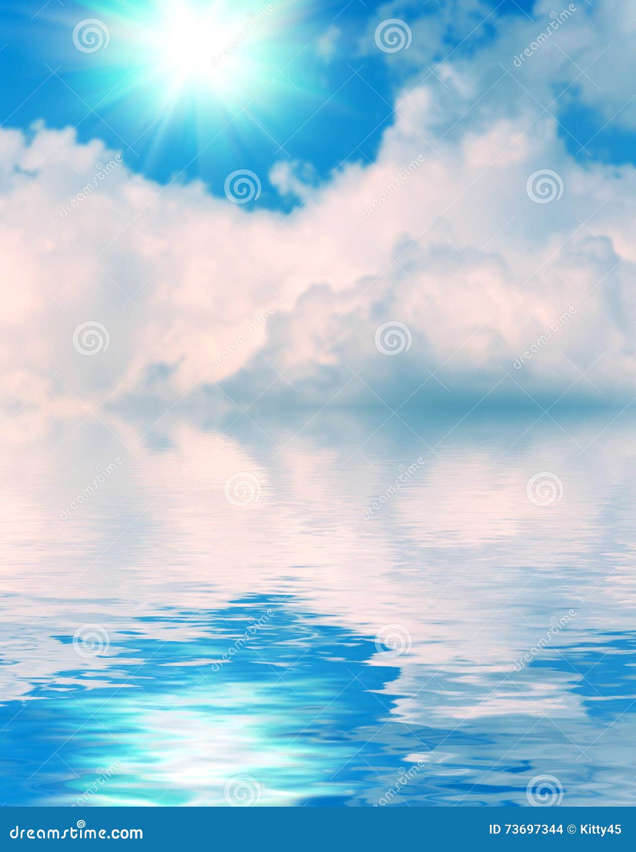 Surface Water Ripple And Reflection Of Soft Sky And Clouds Background ...