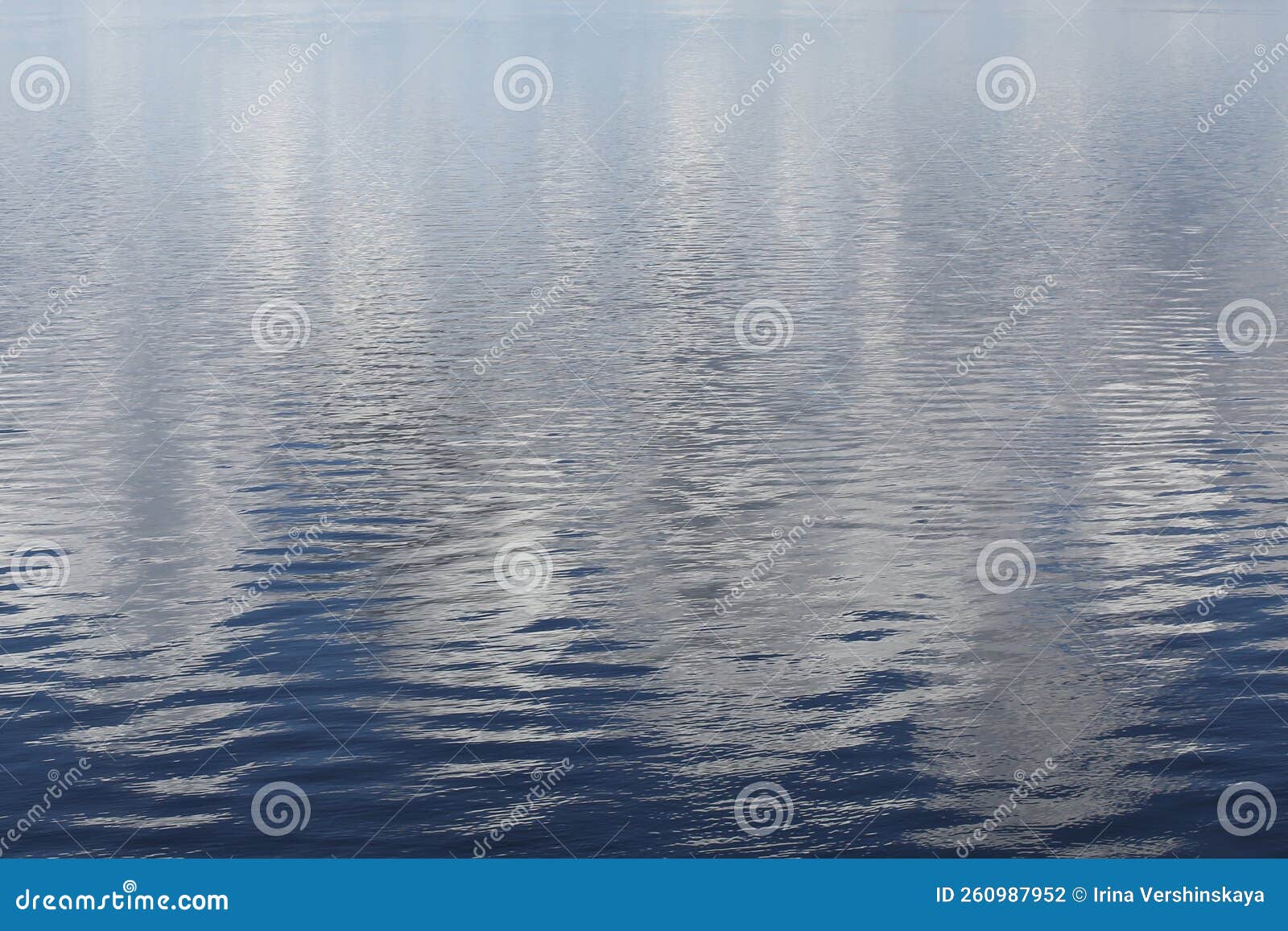 The Surface of the Water on the River, the Reflection of the Sky and ...