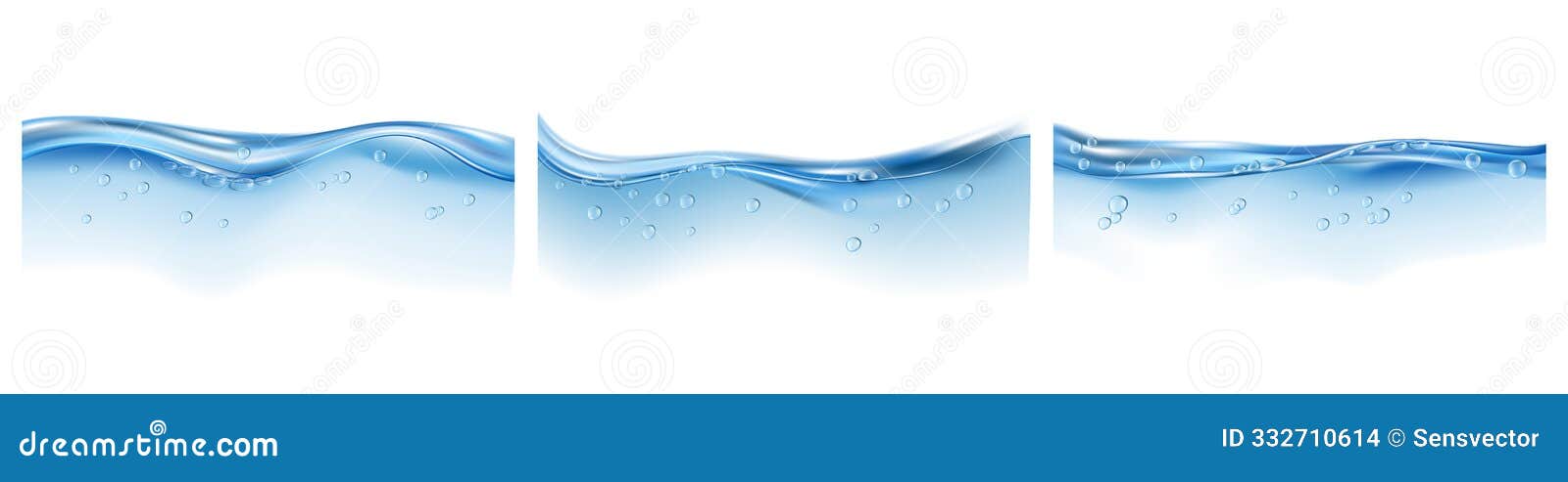 Surface of Water, Waves and Splashes Stock Vector - Illustration of ...
