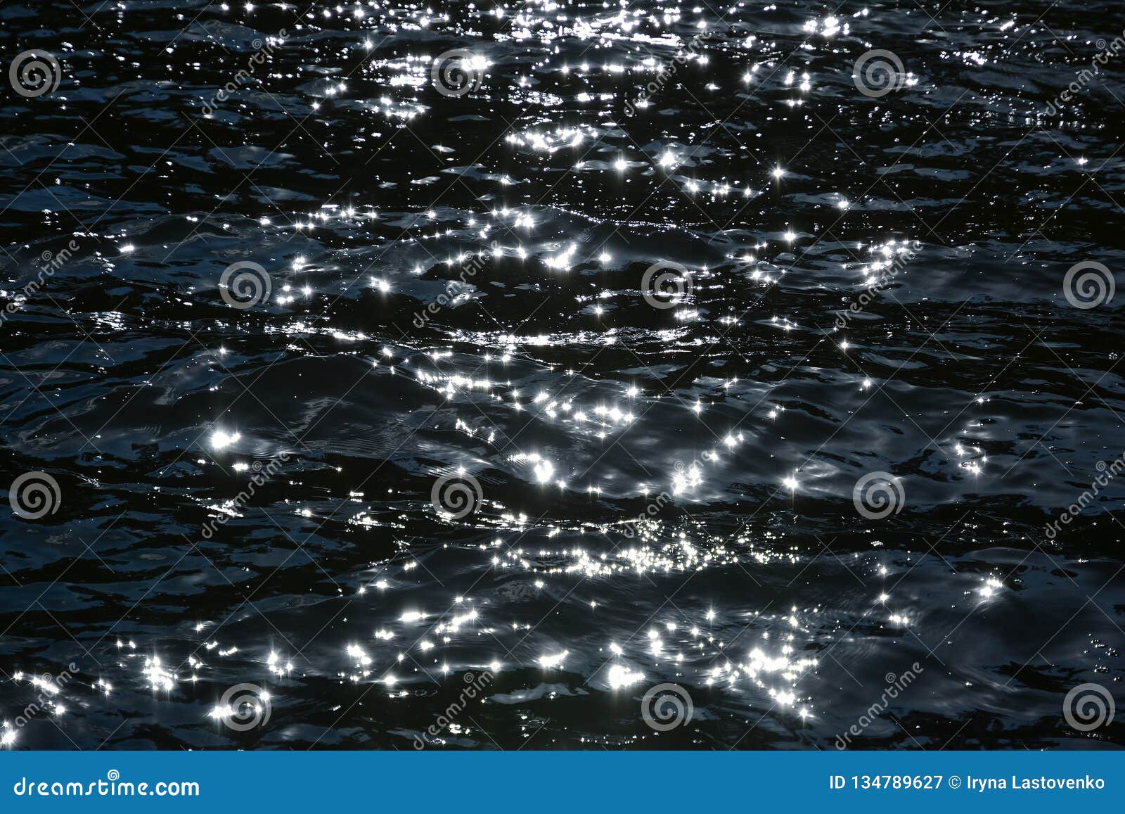 Surface of Water, Waves with Sun Highlights, Bright Reflections Stock ...