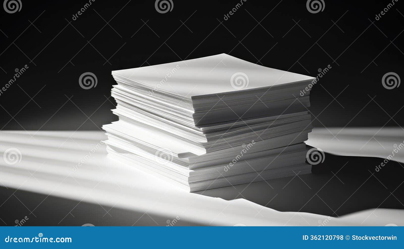 Surface White Paper with Shadow Stock Illustration - Illustration of ...