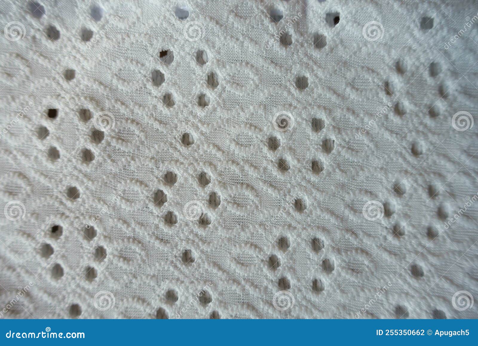 Surface of White Perforated Fabric from Above Stock Photo - Image of ...