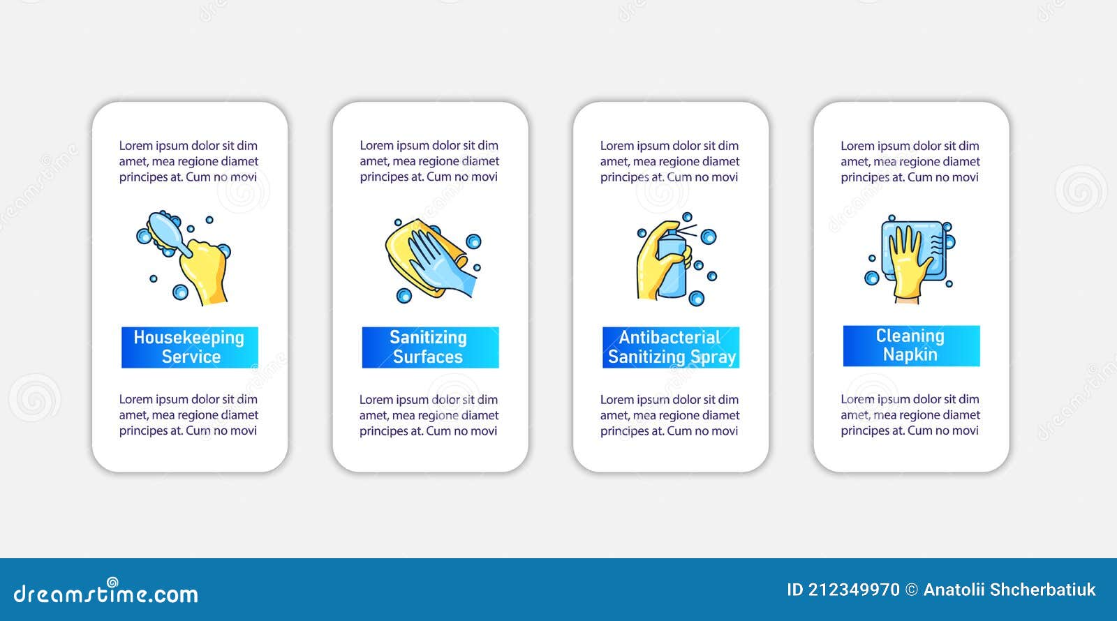 Surface Wiping Vector Infographics Stock Vector - Illustration of icons ...