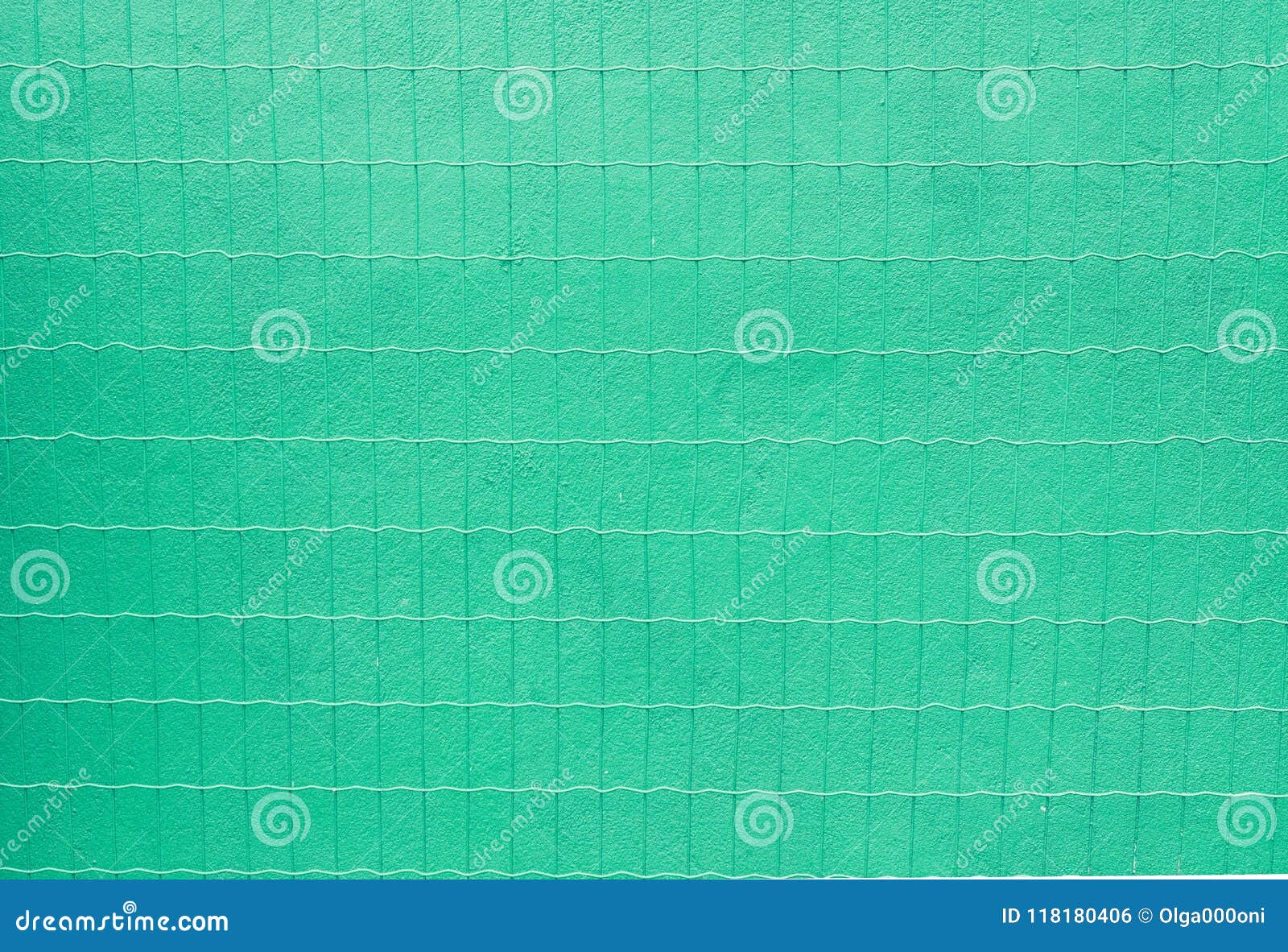 Green Colored Wall through a Green Grid Stock Photo - Image of design ...