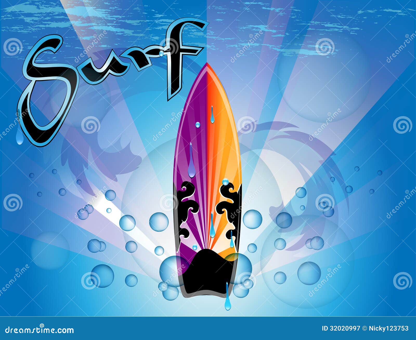 Surfboard background stock illustration. Illustration of holiday - 32020997