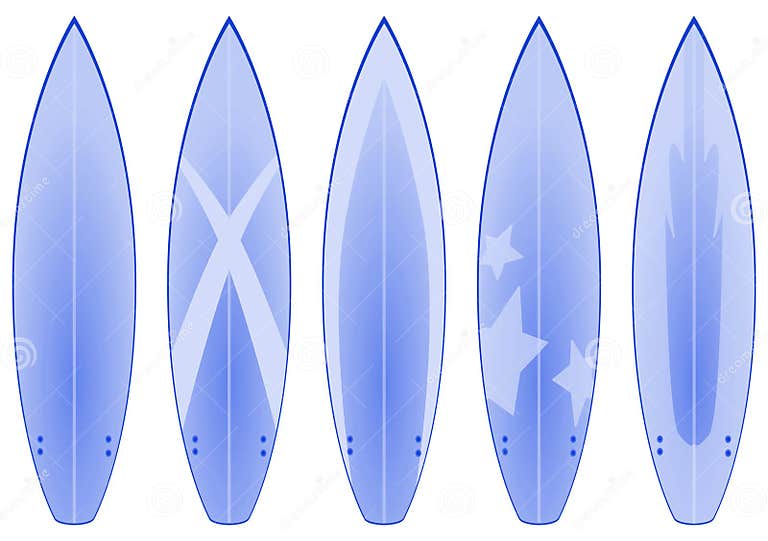Surfboard Designs (blue) stock illustration. Illustration of surfing ...