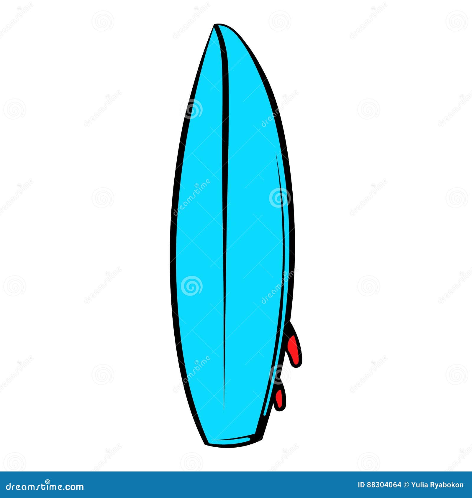 Surfboard Icon, Icon Cartoon Stock Vector - Illustration of board, swim ...