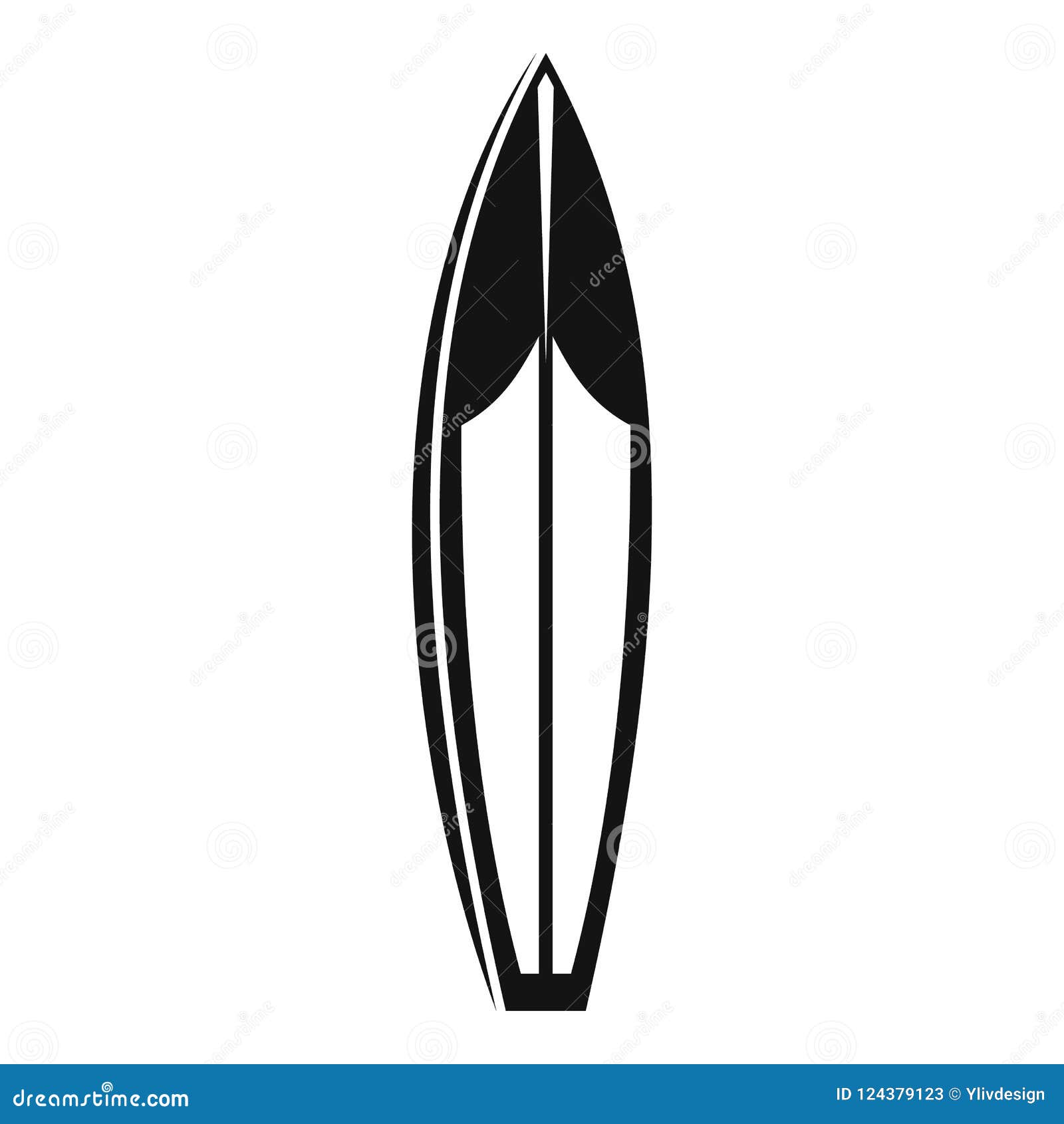 Surfboard Icon, Simple Style Stock Illustration - Illustration of ...