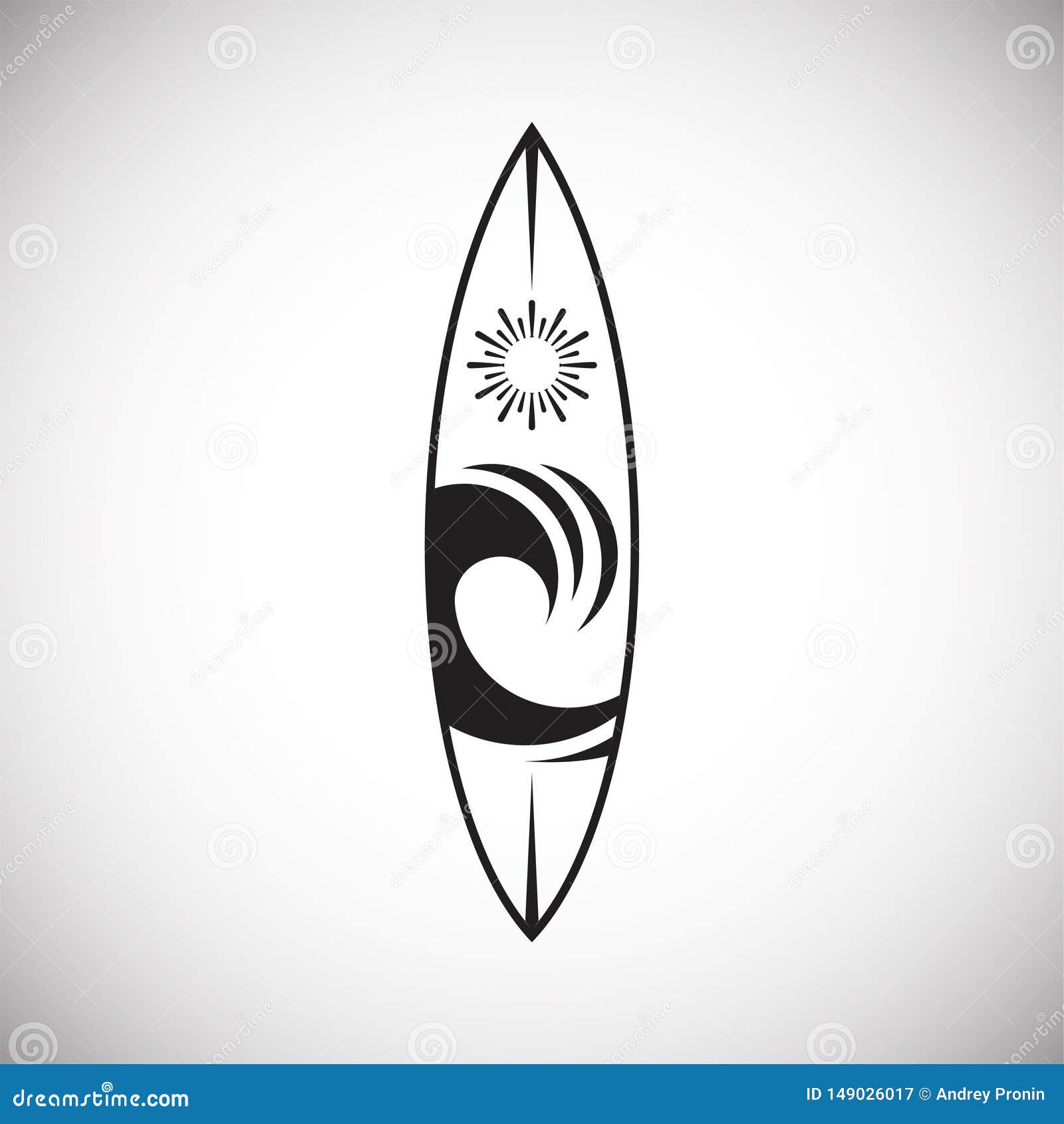 Surfboard Icons on Background for Graphic and Web Design. Simple Vector ...