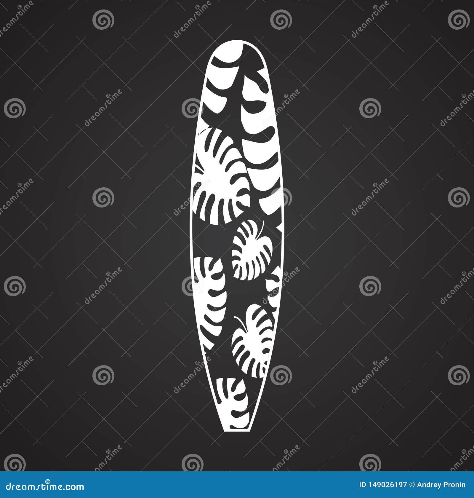 Surfboard Icons on Background for Graphic and Web Design. Simple Vector ...
