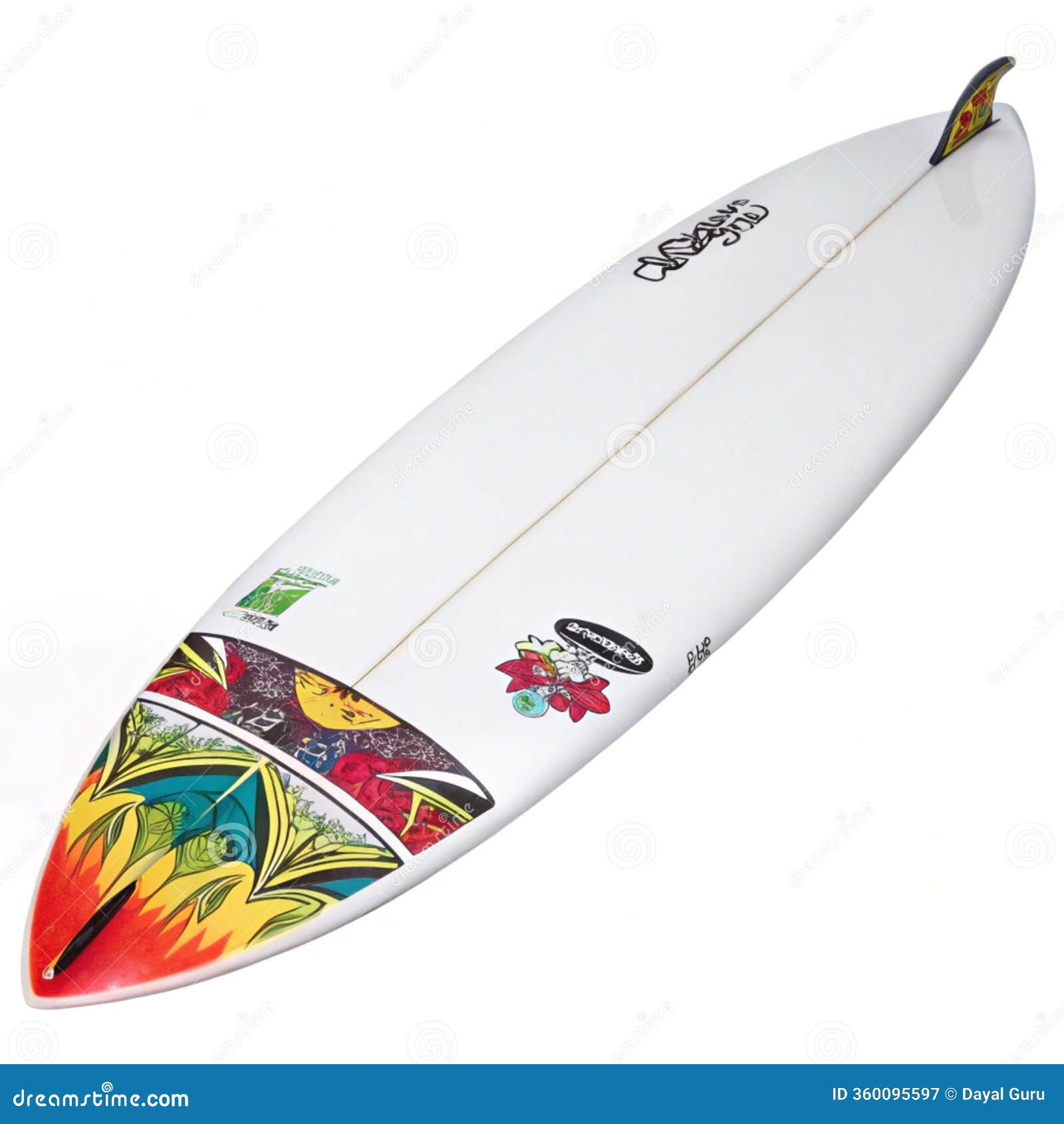 Surfboard Isolated on White Background Stock Illustration ...