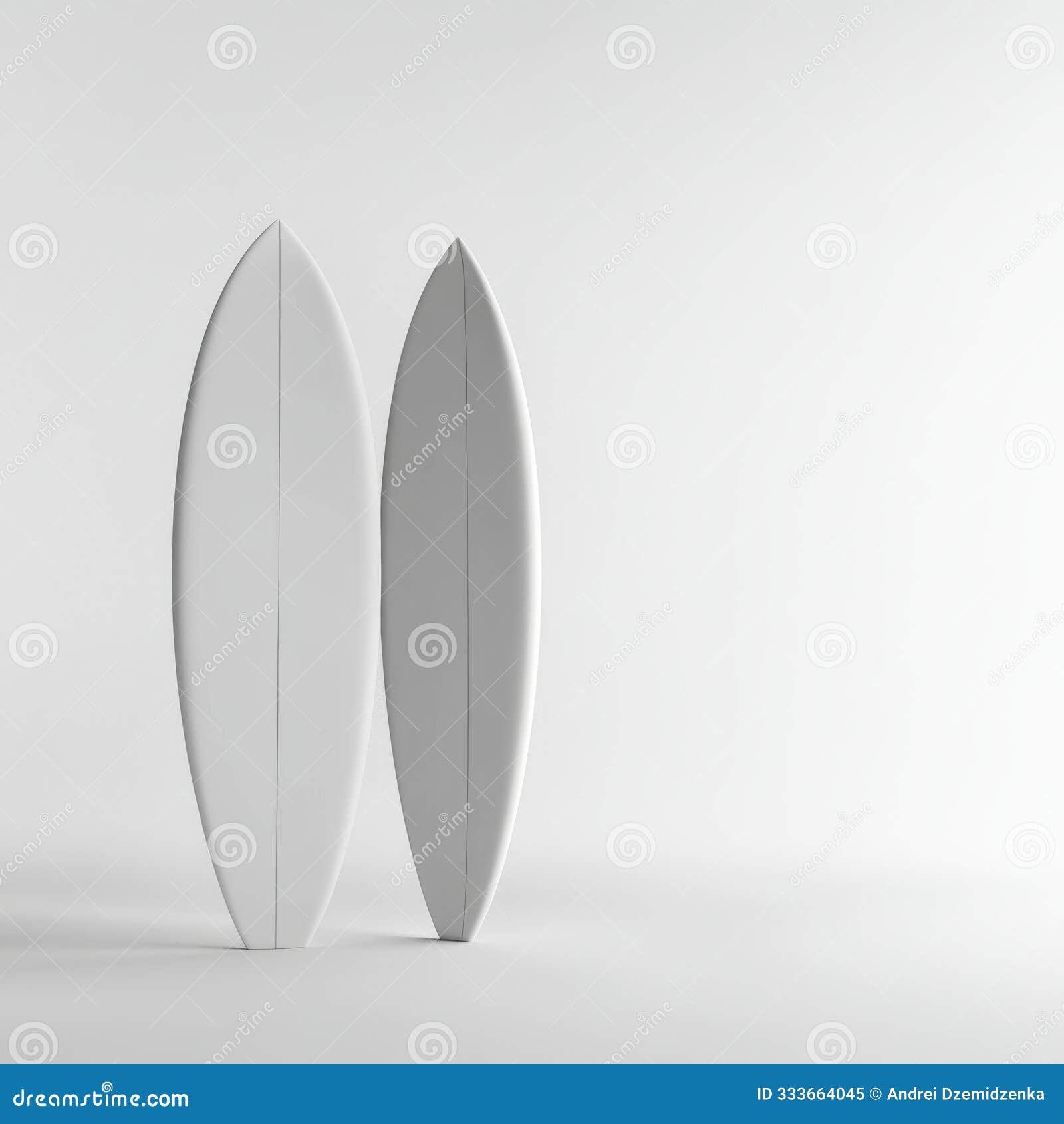 Surfboard Longboard Realistic Mockup Design Template Set Front Side and ...