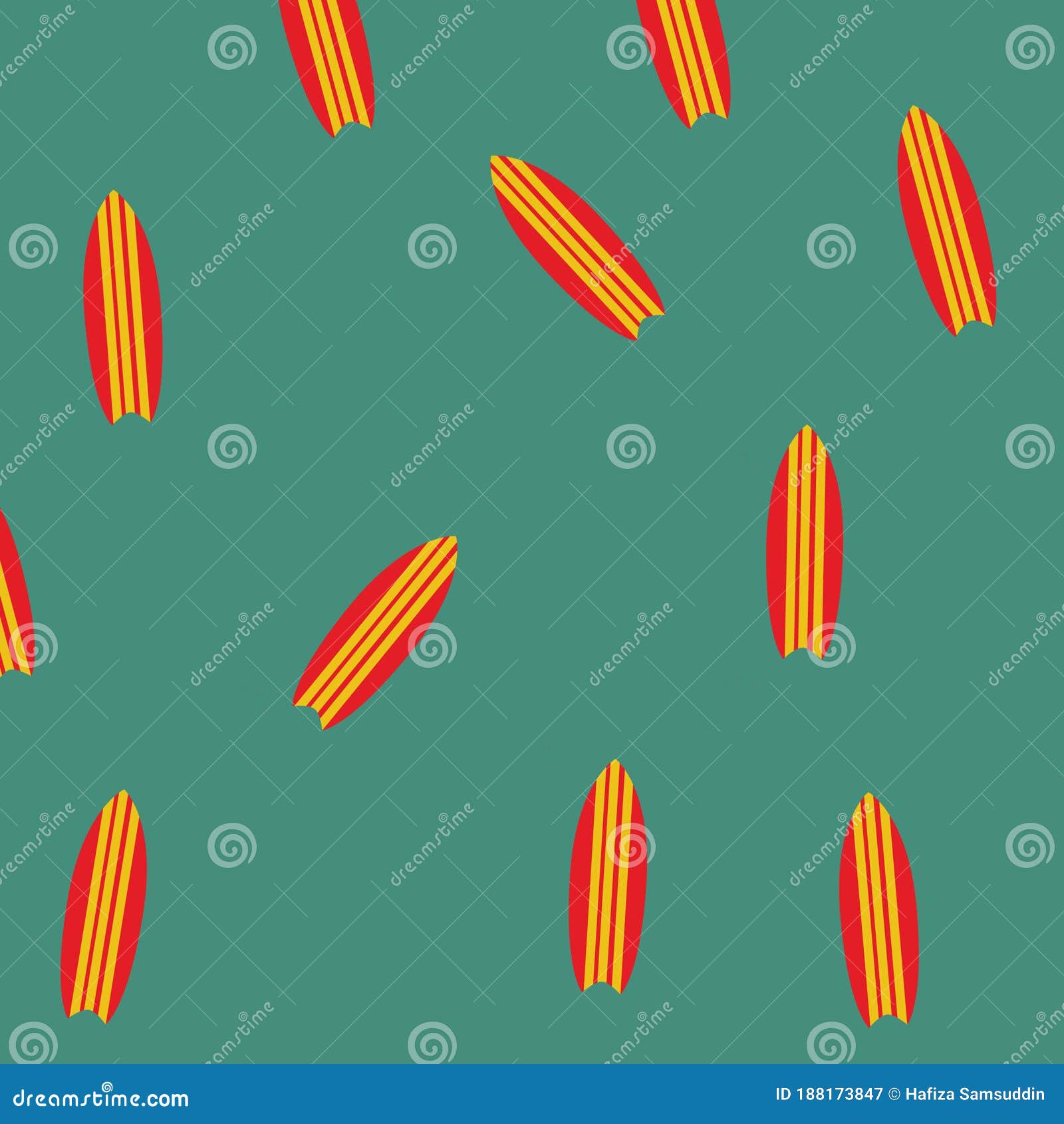 Surfboard Pattern Background. Vector Illustration Decorative Design ...