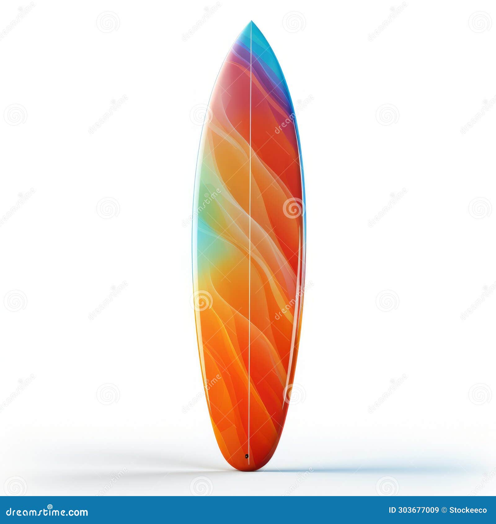 Vibrant 3d Surfboard Images on White Background Stock Illustration ...