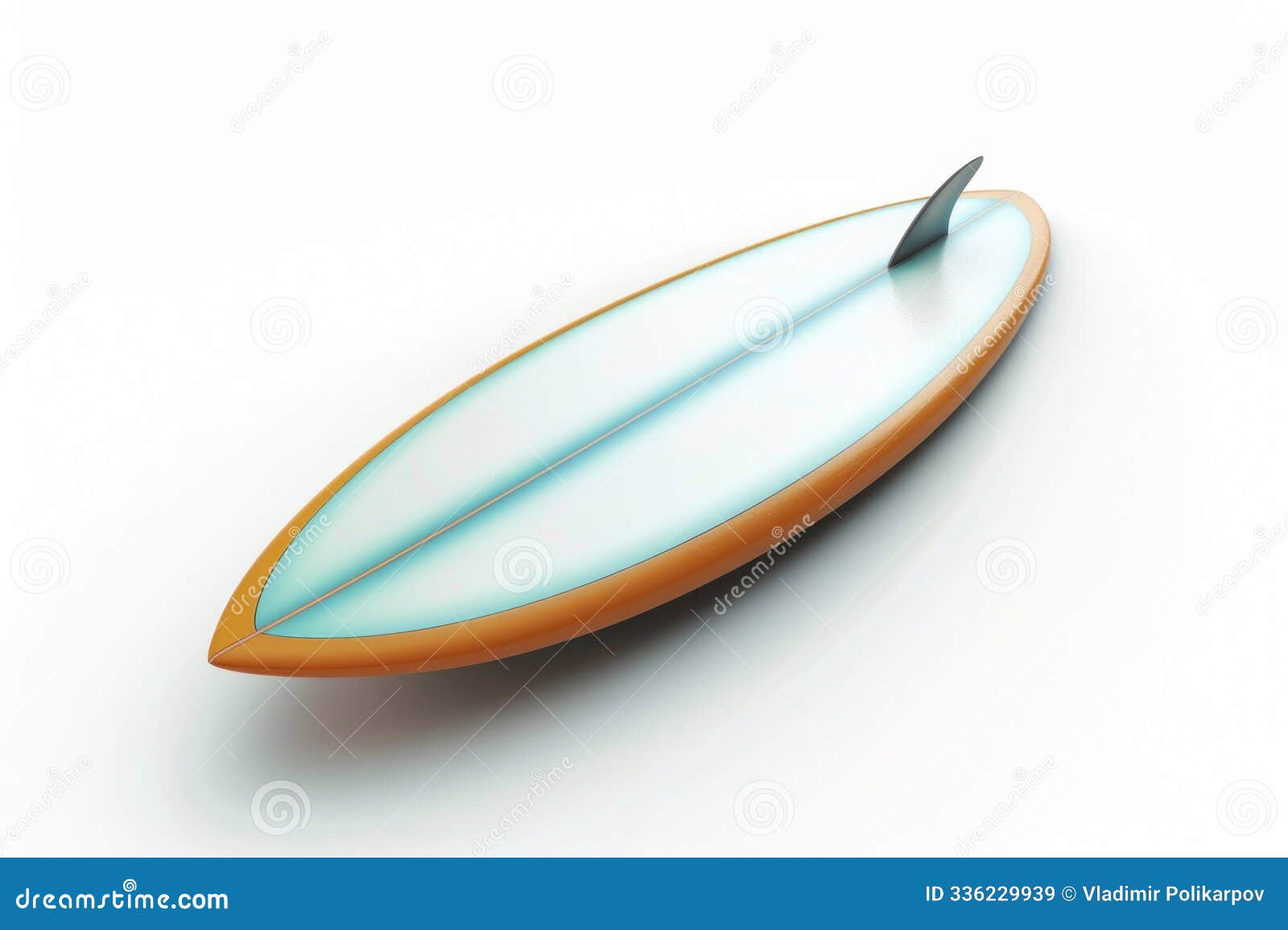 A Surfboard with a Shark Fin Attached, Perfect for Beach or Ocean ...