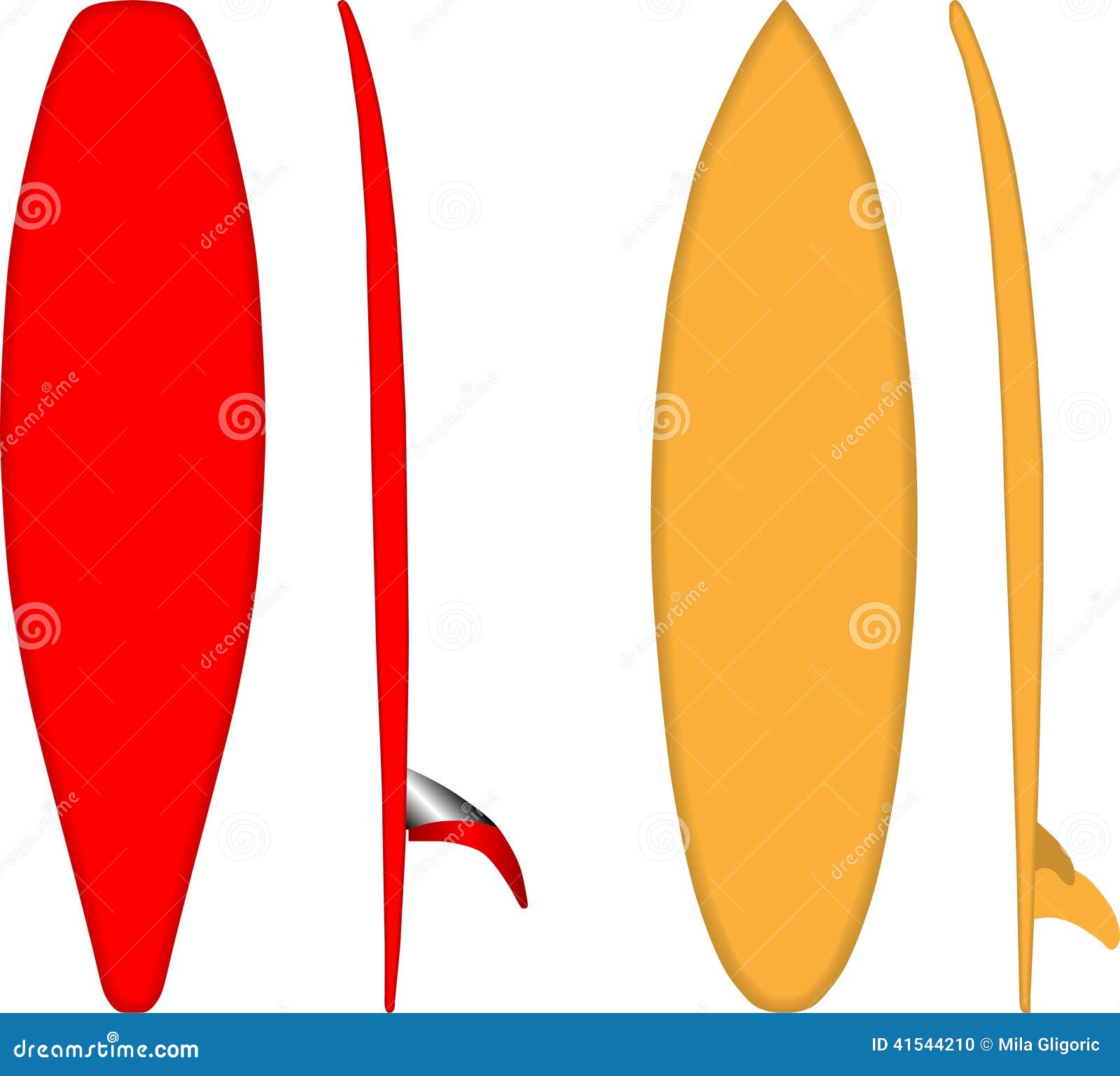 Surfboard stock illustration. Illustration of surfboards - 41544210