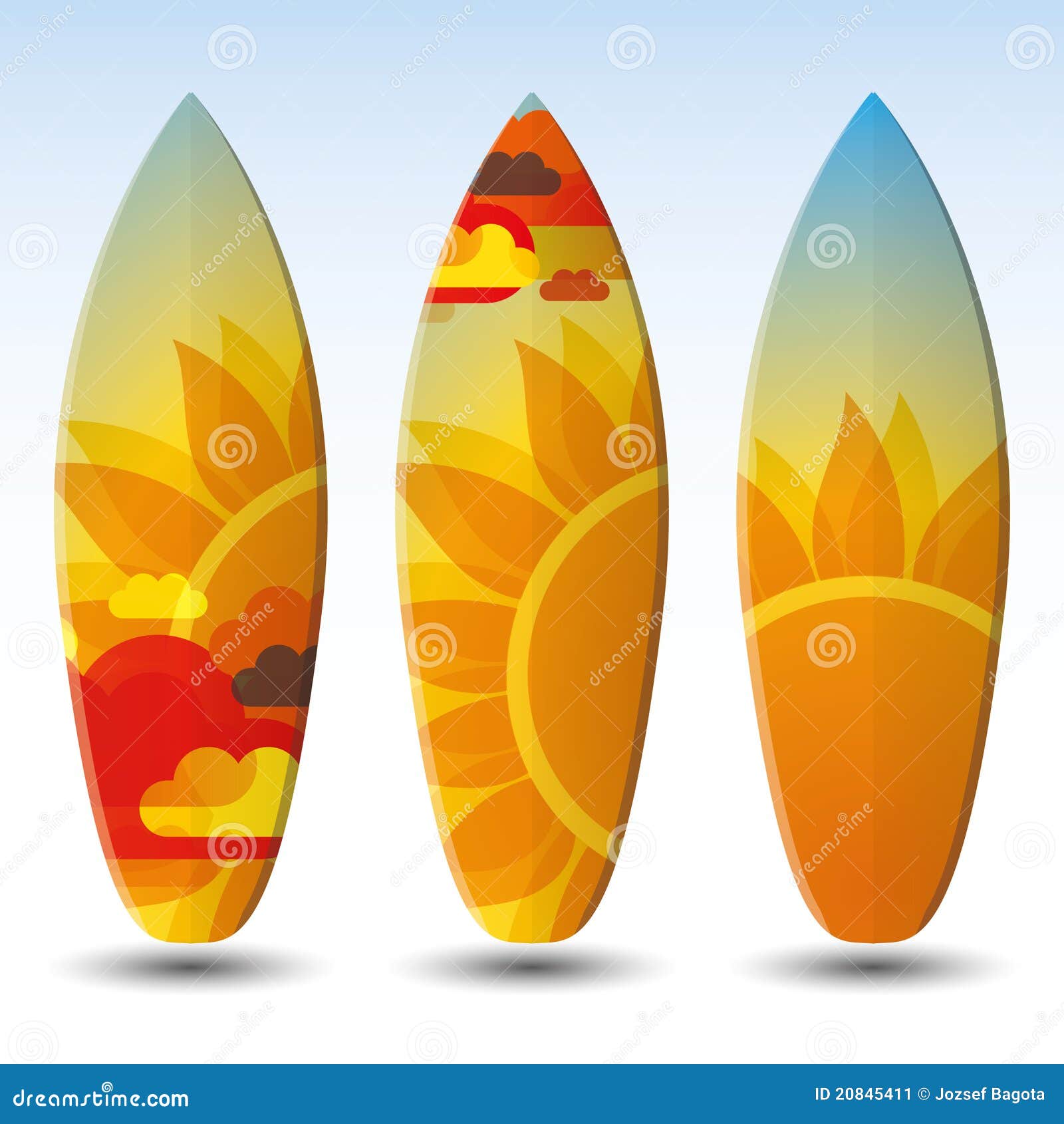 Surfboards Design stock vector. Illustration of cloud - 20845411