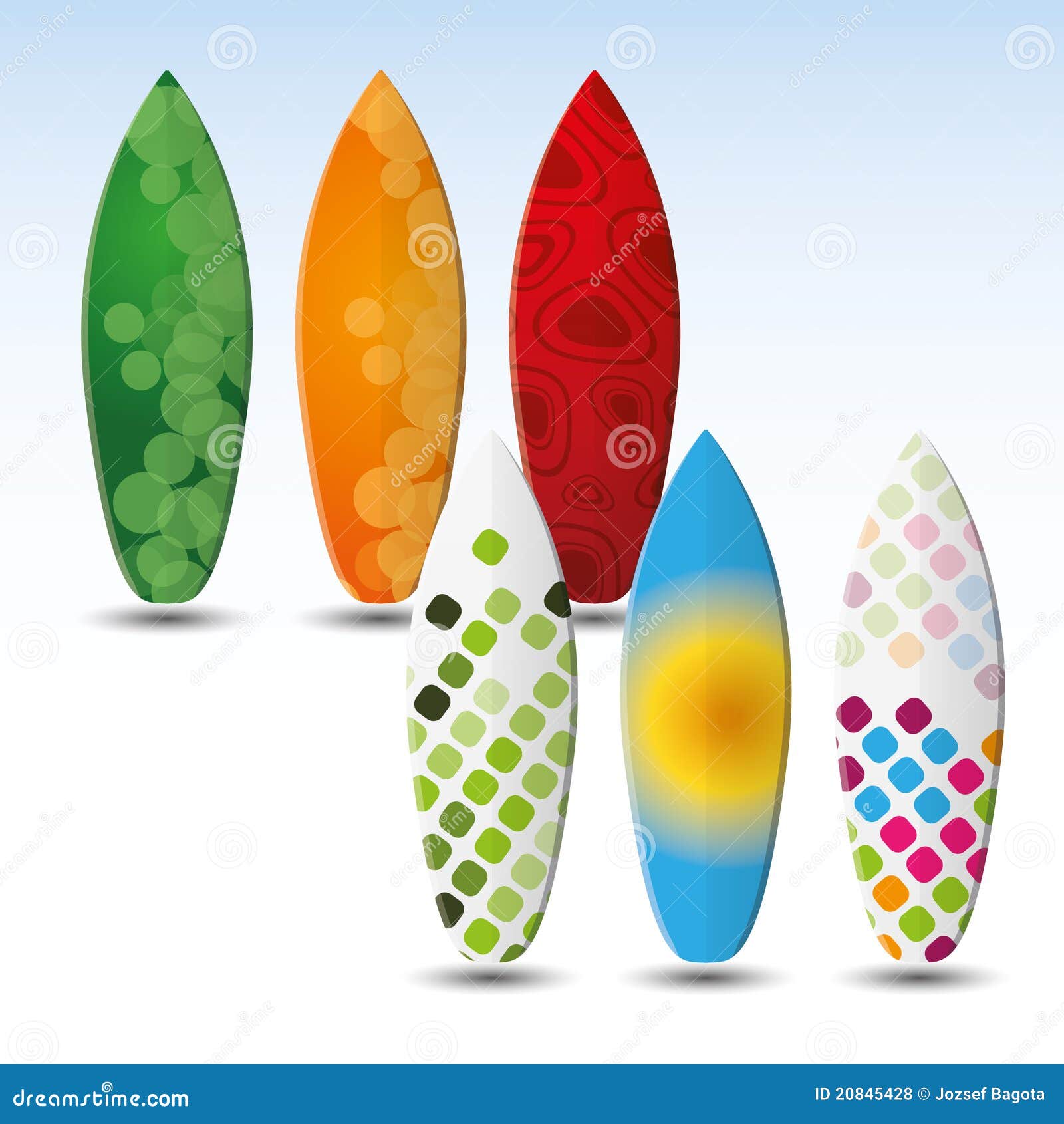 Surfboards Design stock vector. Illustration of orange - 20845428