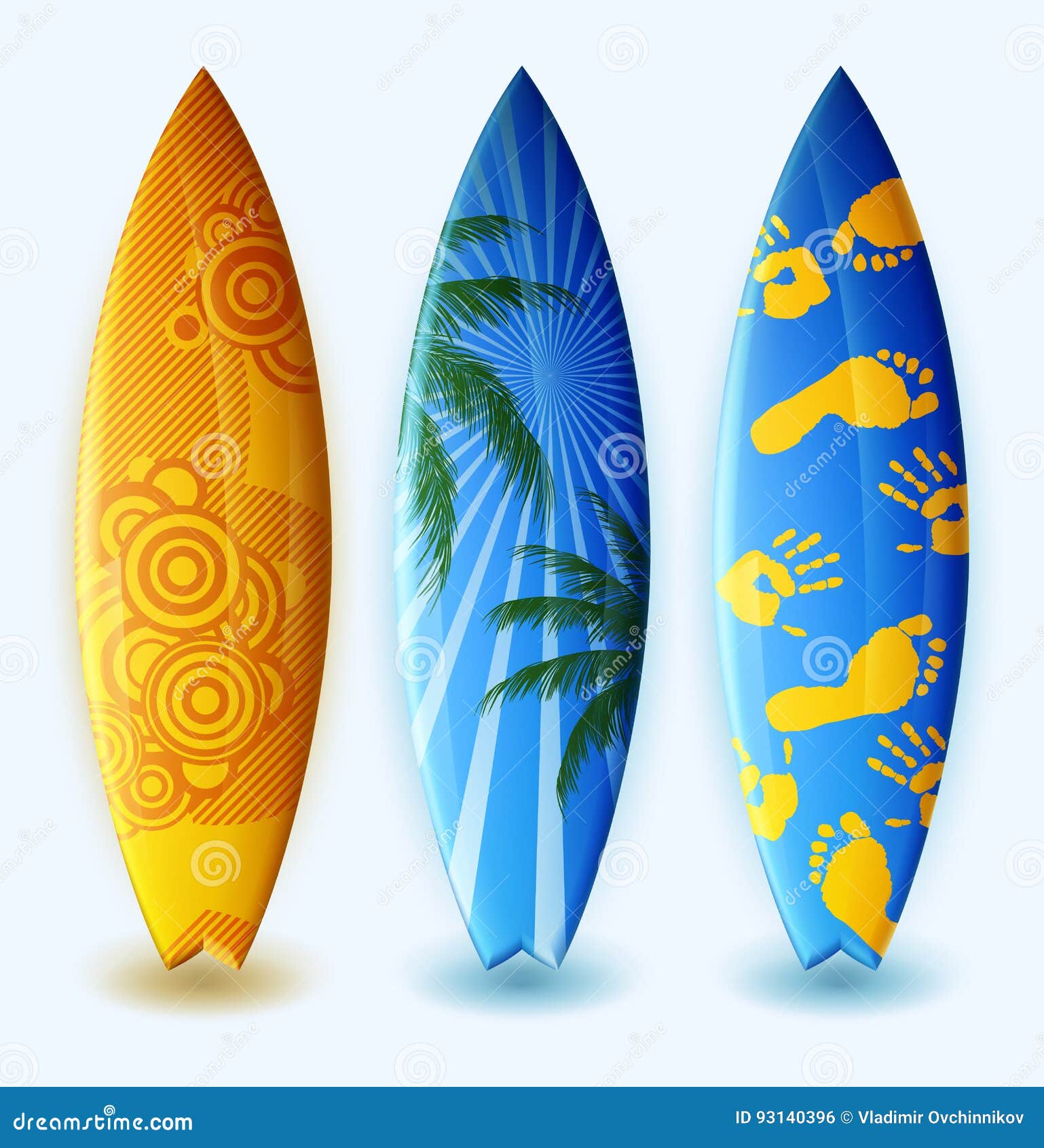 Surfboards with Design stock vector. Illustration of decoration - 93140396