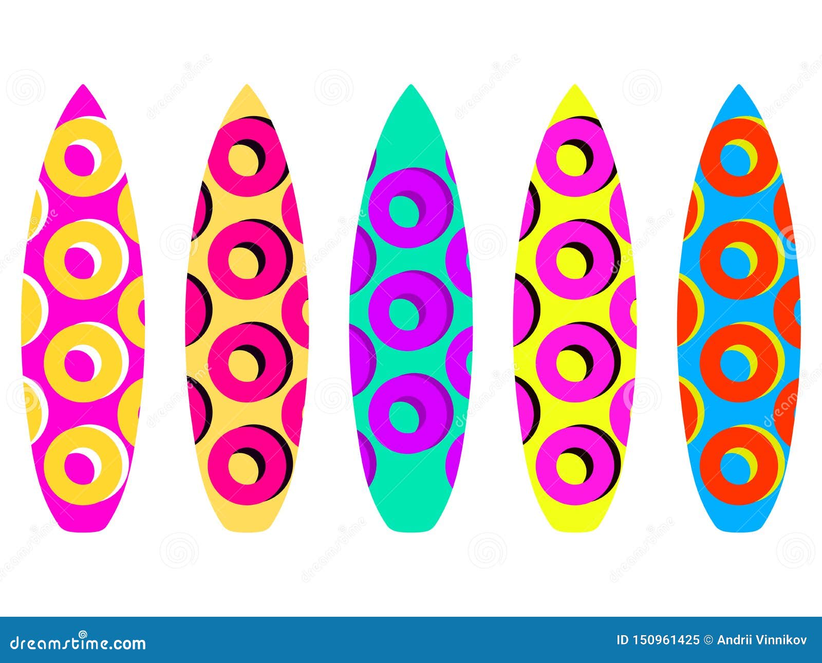 Surfboards Types Vector Silhouettes | CartoonDealer.com #216929005