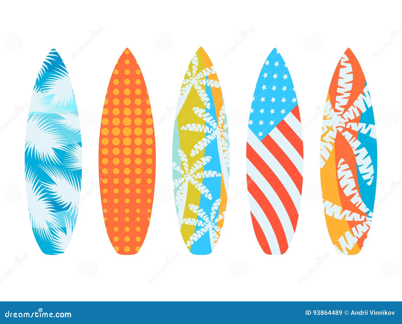 Surfboards Types Vector Silhouettes | CartoonDealer.com #216929005