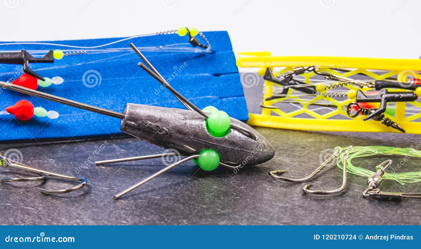 Surfcasting - Sea Fishing Accessories. Methods of Sea Fishing. Stock ...