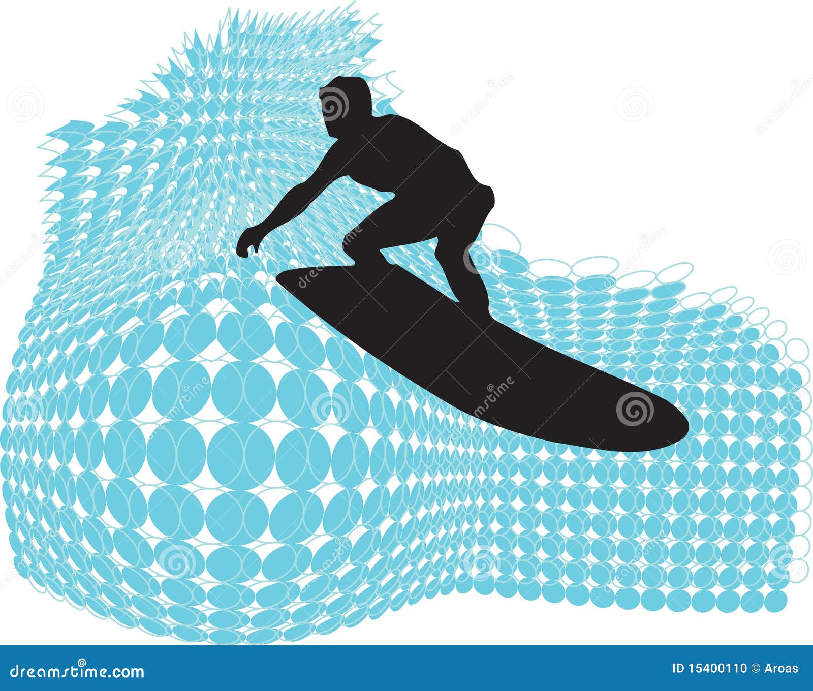 Surfer stock vector. Illustration of splash, action, bubble - 15400110