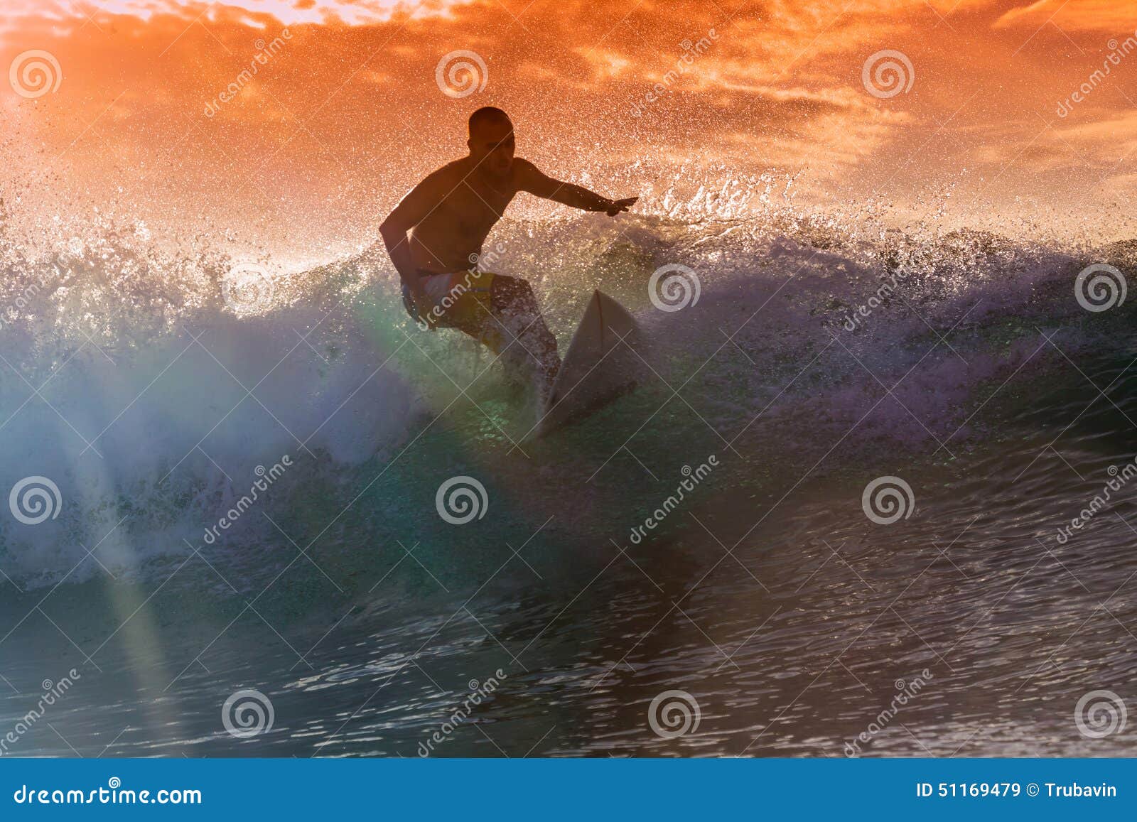 Surfer on Amazing Wave stock image. Image of spray, nature - 51169479