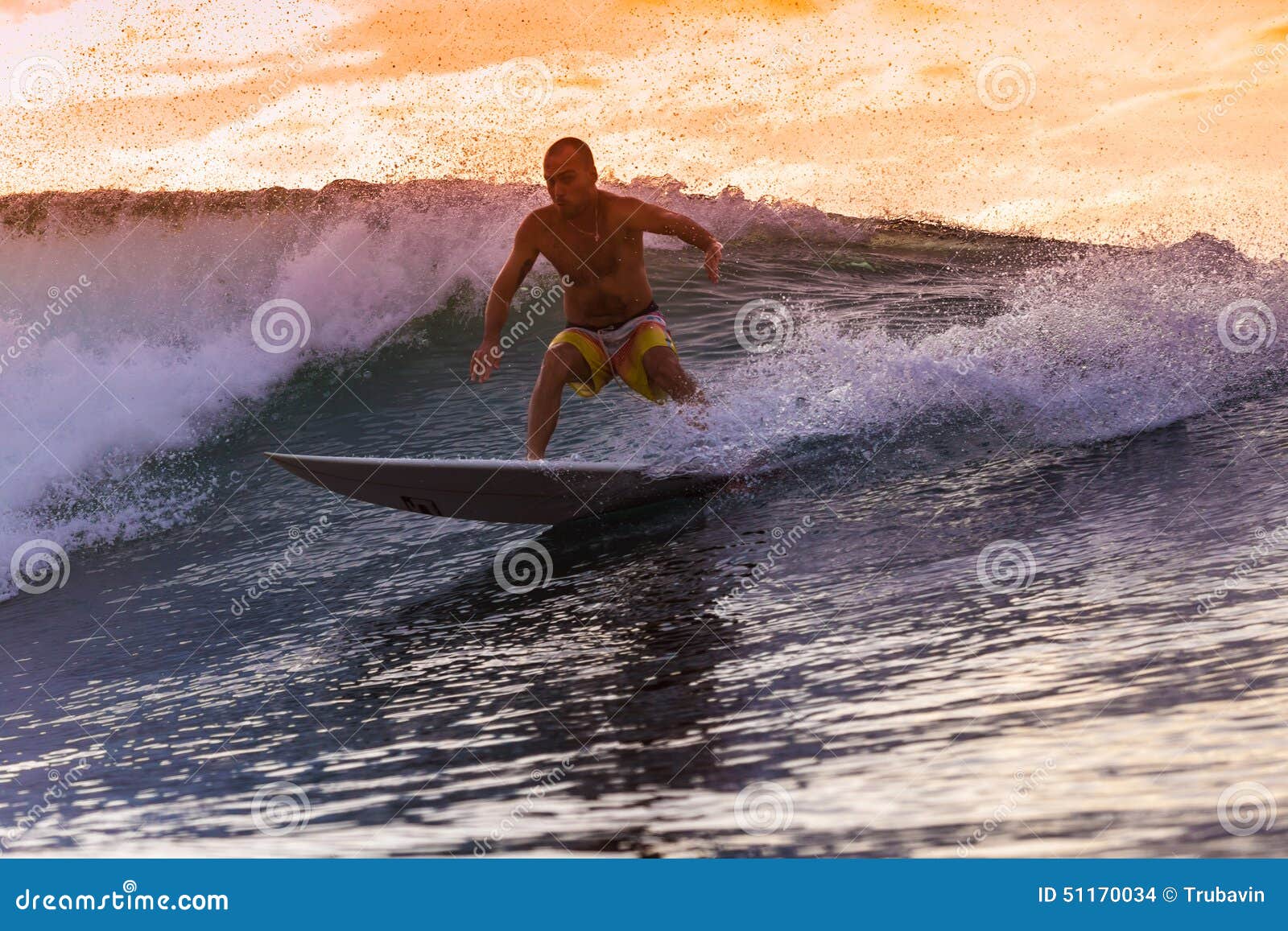 Surfer on Amazing Wave stock photo. Image of exercise - 51170034