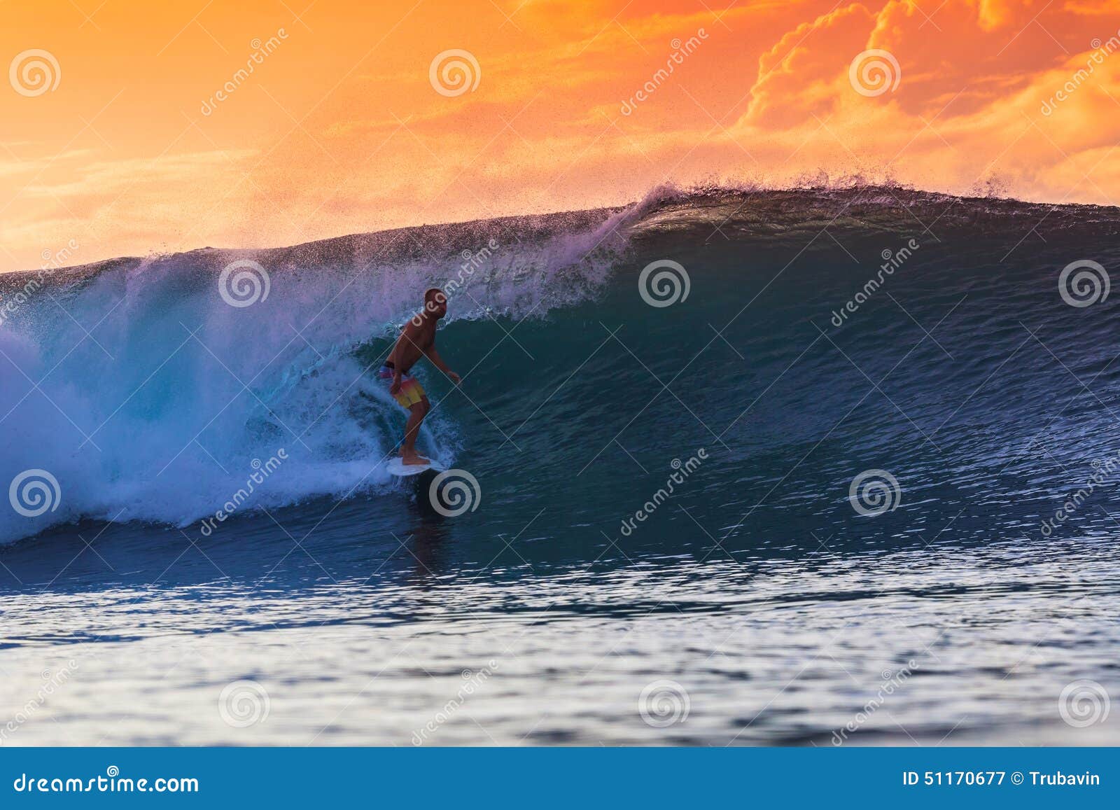 Surfer on Amazing Wave stock image. Image of scenic, nature - 51170677