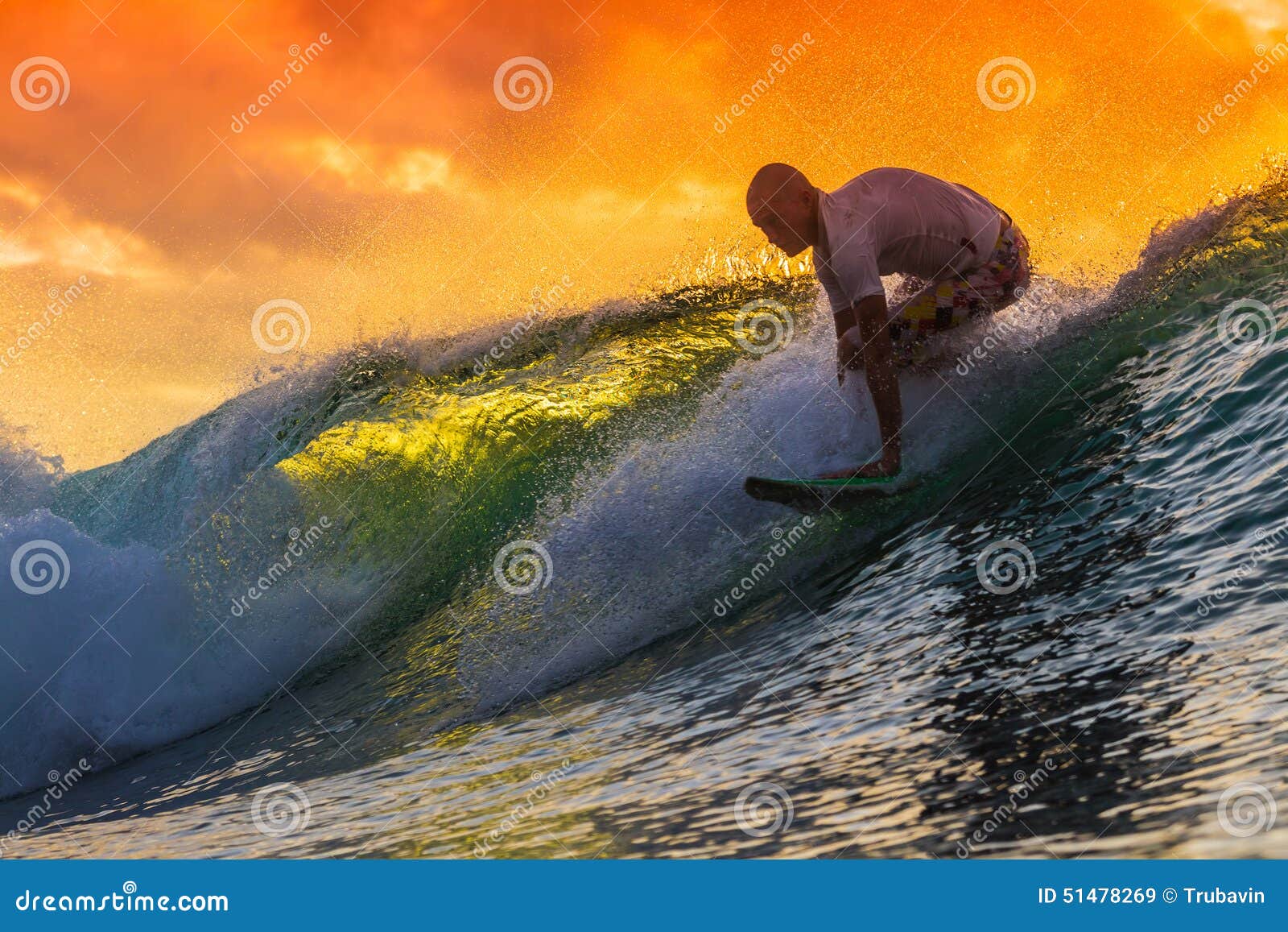 Surfer on Amazing Wave stock image. Image of pacific - 51478269