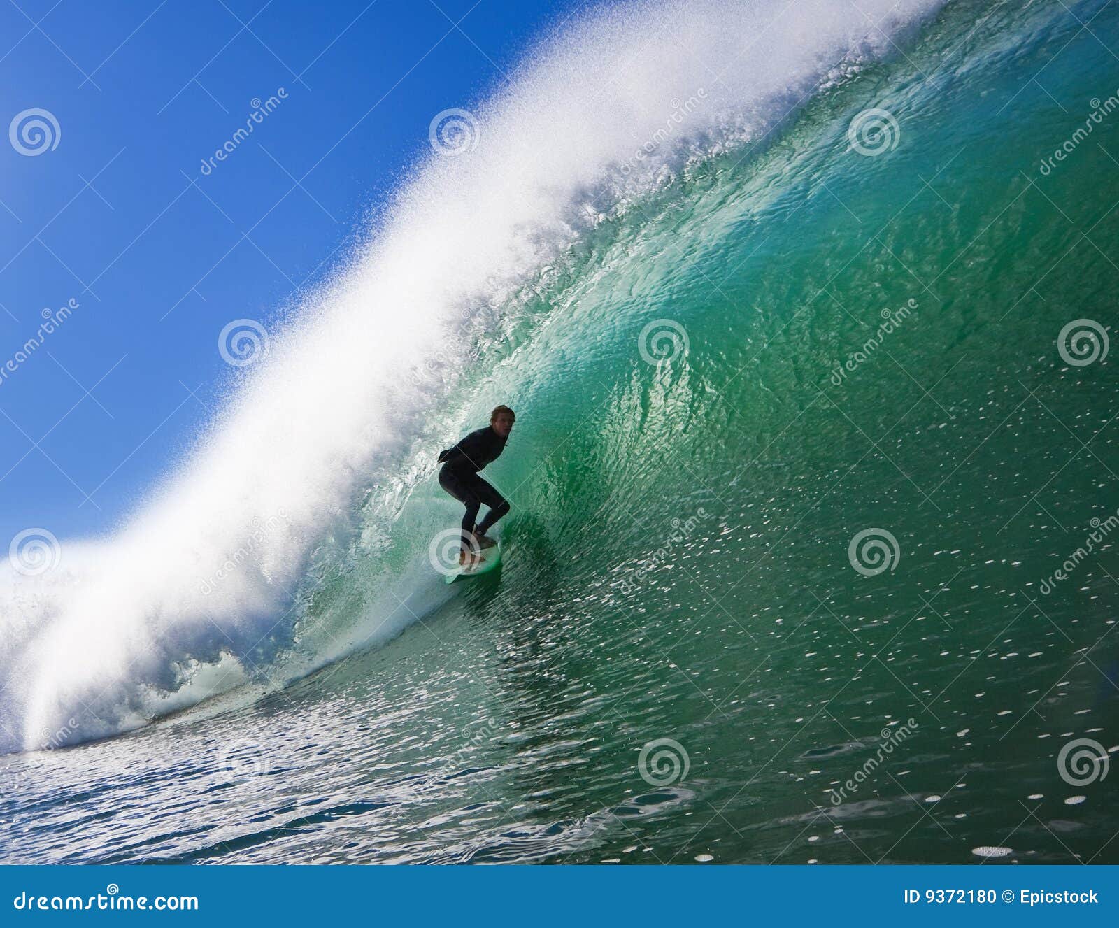 Surfer in the Barrel stock photo. Image of action, epic - 9372180
