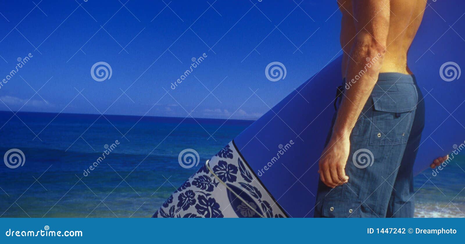 Surfer by blue ocean stock photo. Image of board, sportsman - 1447242