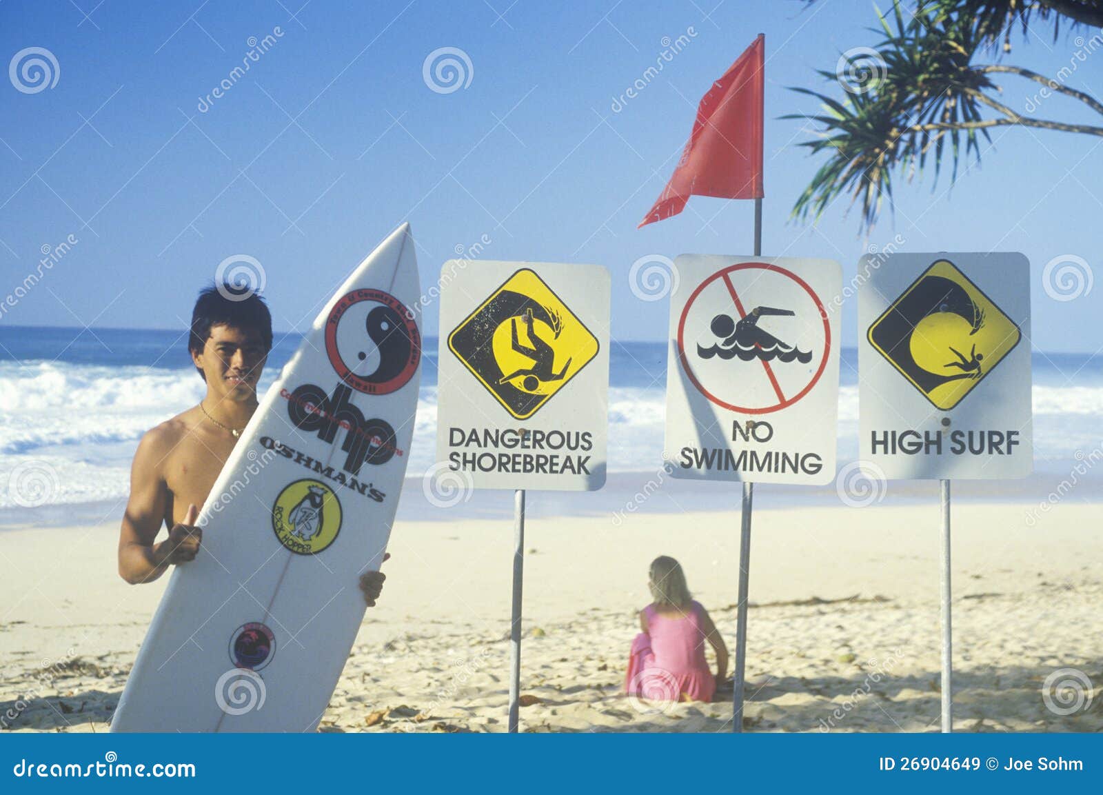 Surfer with board on beach editorial stock image. Image of beach - 26904649