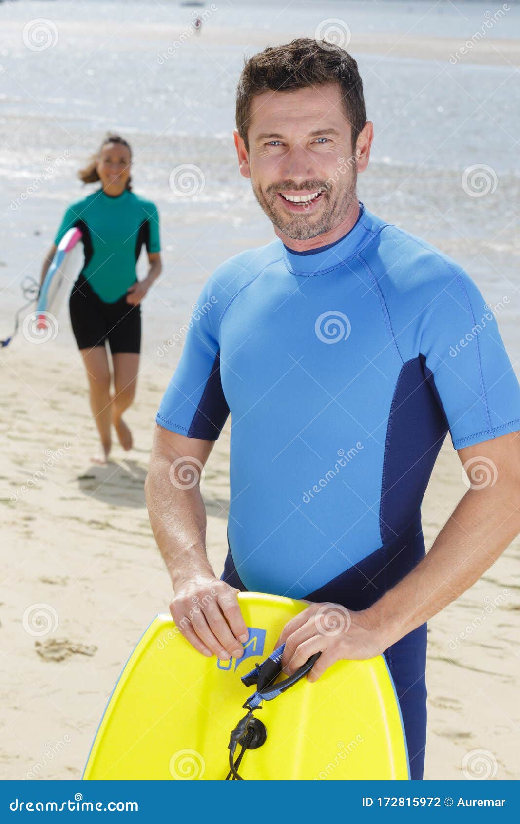 Surfer Bodyboard Man on Beach Stock Photo - Image of recreation ...