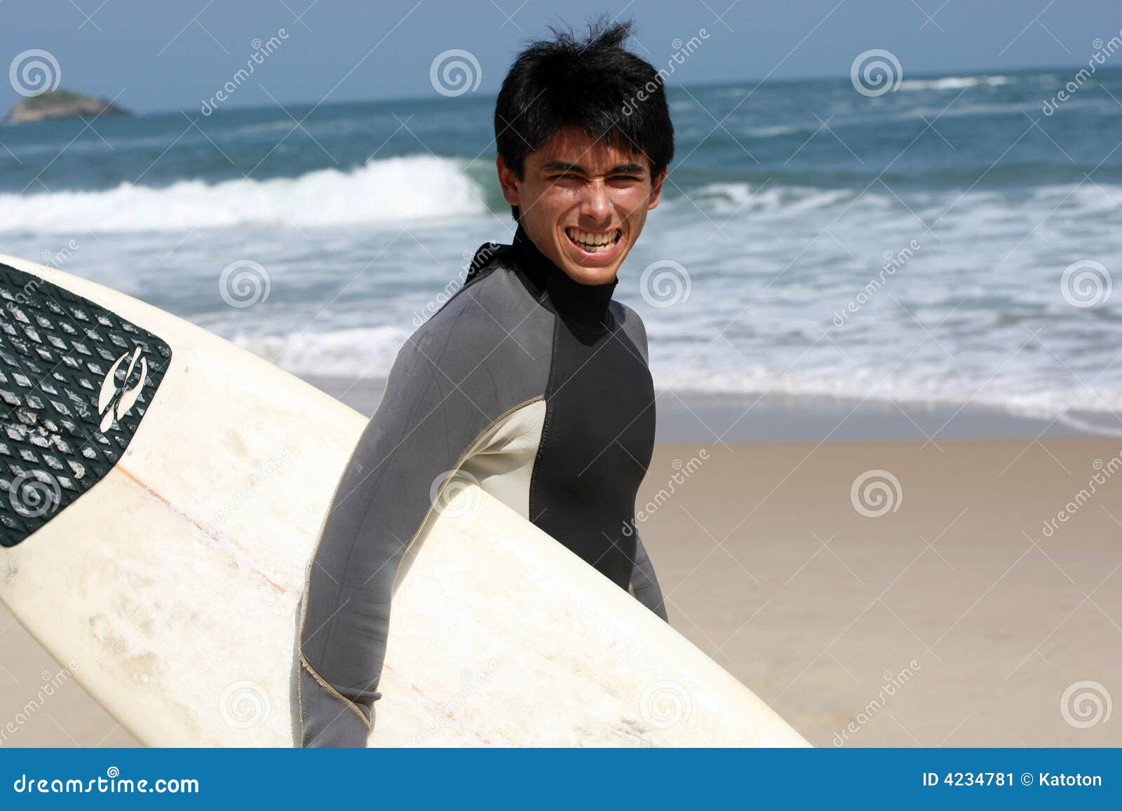 Surfer boy stock image. Image of courageous, sail, fearless - 4234781