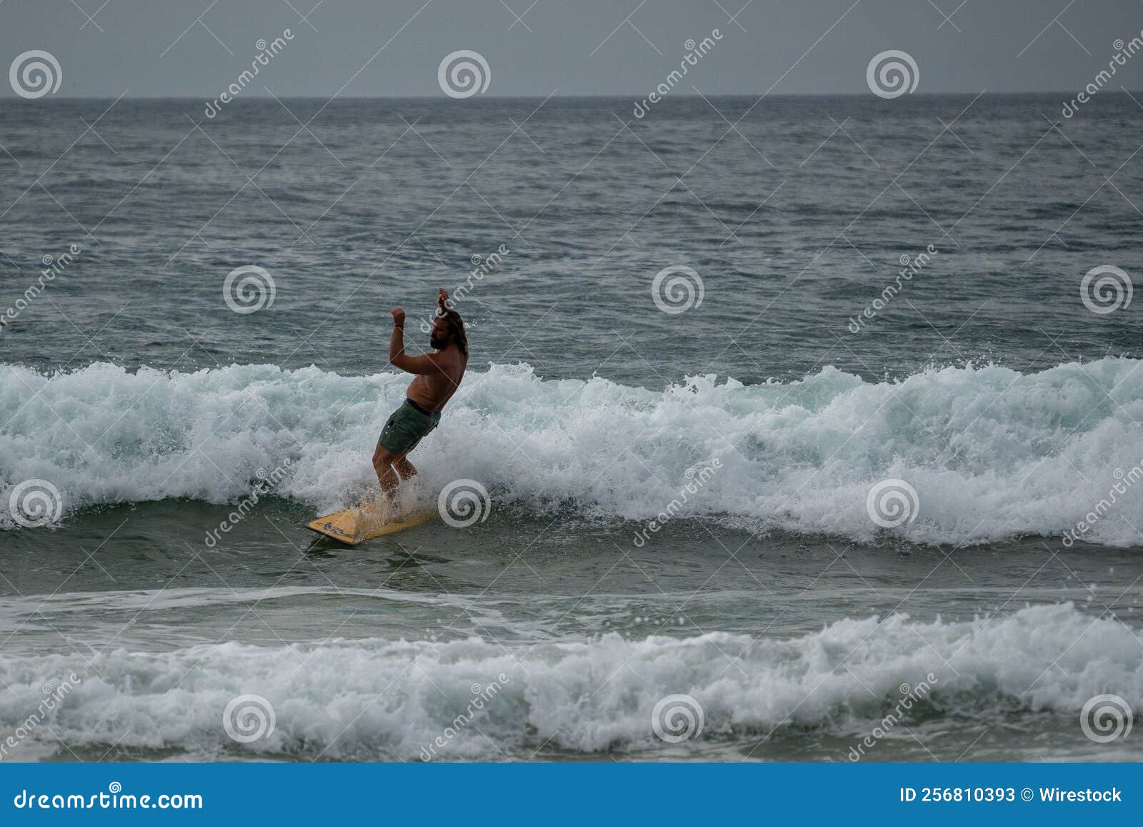 Surfer Catching Waves and Having Fun on Manly Beach. Australia ...