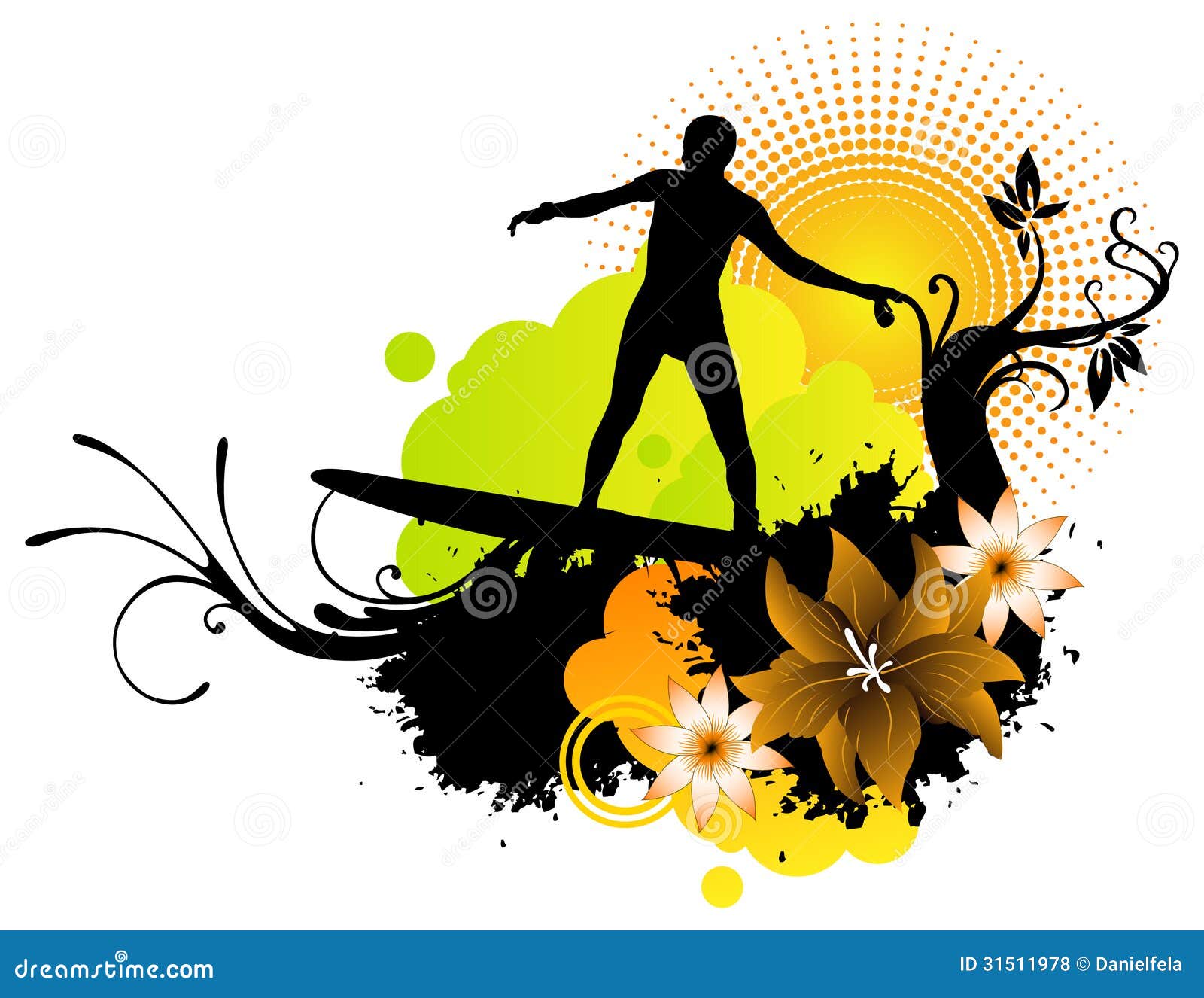Surfer design stock vector. Illustration of graffiti - 31511978