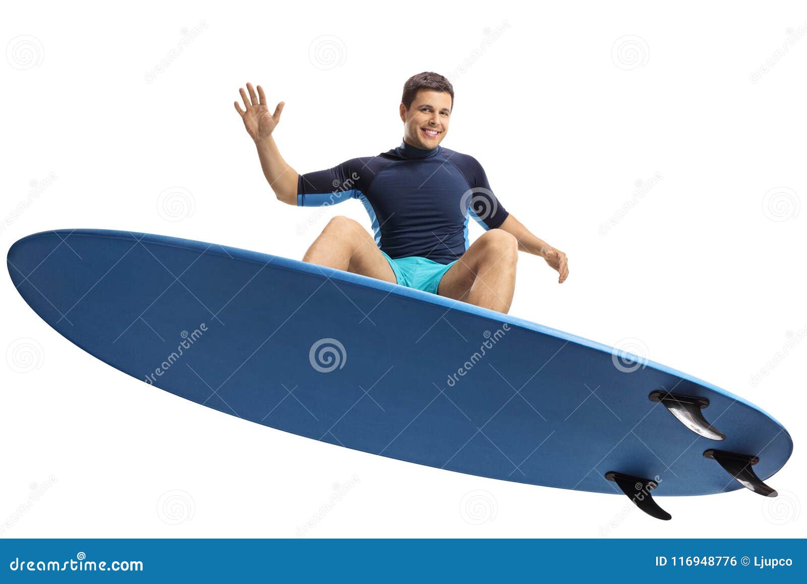 Surfer Die Met Een Surfplank Springen Stock Foto - Image of uitdrukking ...