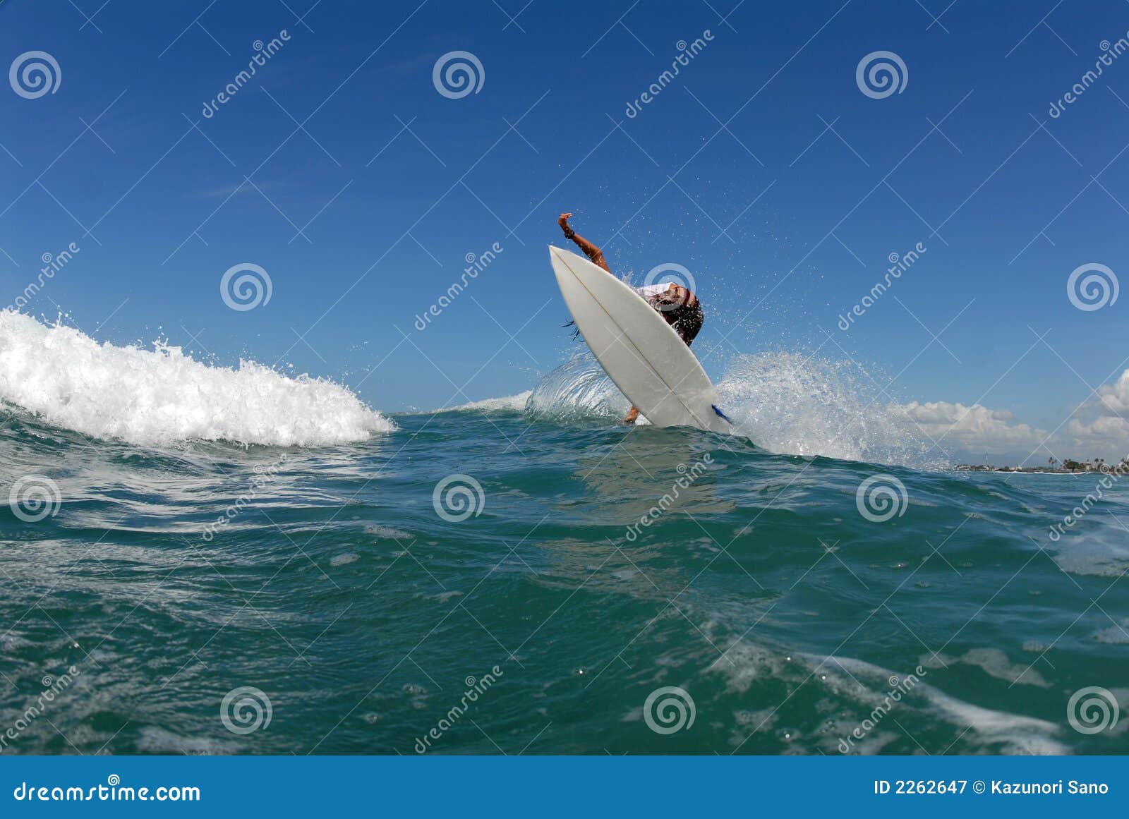 Surfer frontside 360 stock image. Image of tube, honolulu - 2262647