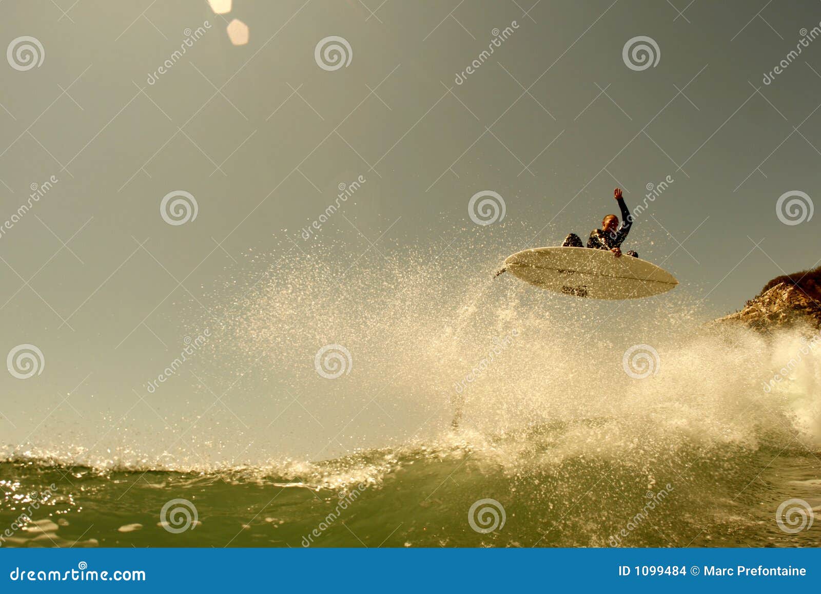 Surfer Gets Air in Northern California Stock Photo - Image of wave ...
