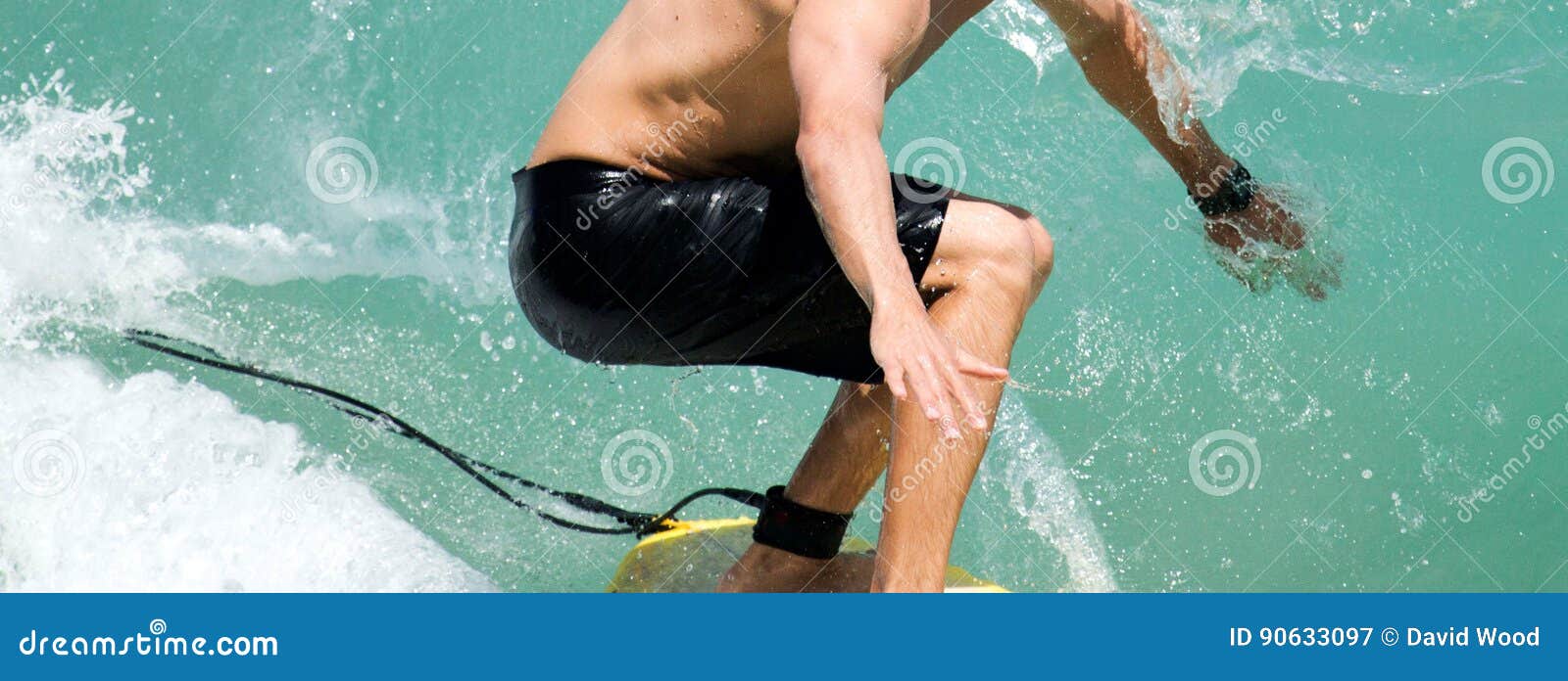 Surfer with hand in a wave stock image. Image of happiness - 90633097