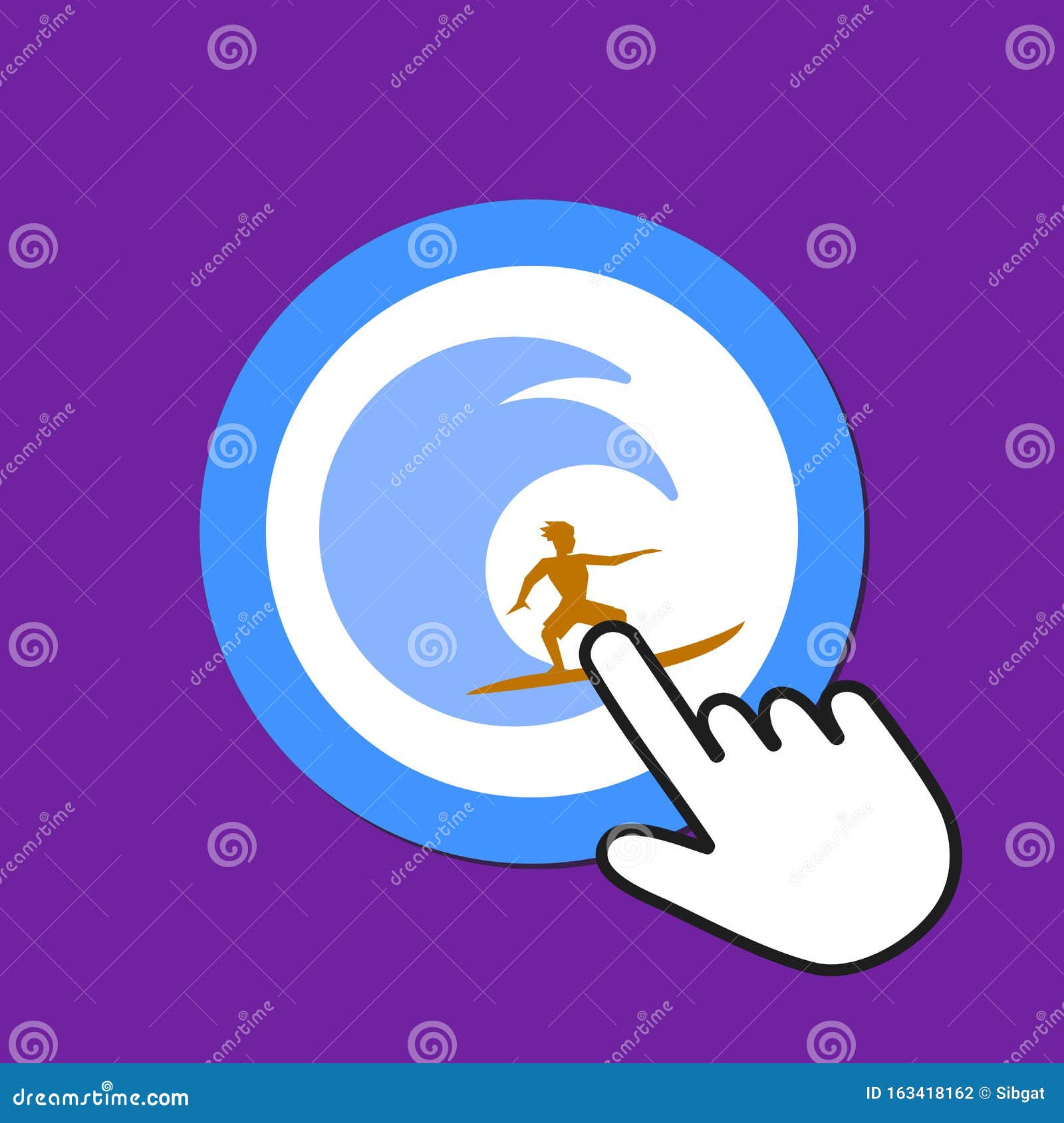 Surfer Icon Isolated On White Background From Urban Tribes Collection ...