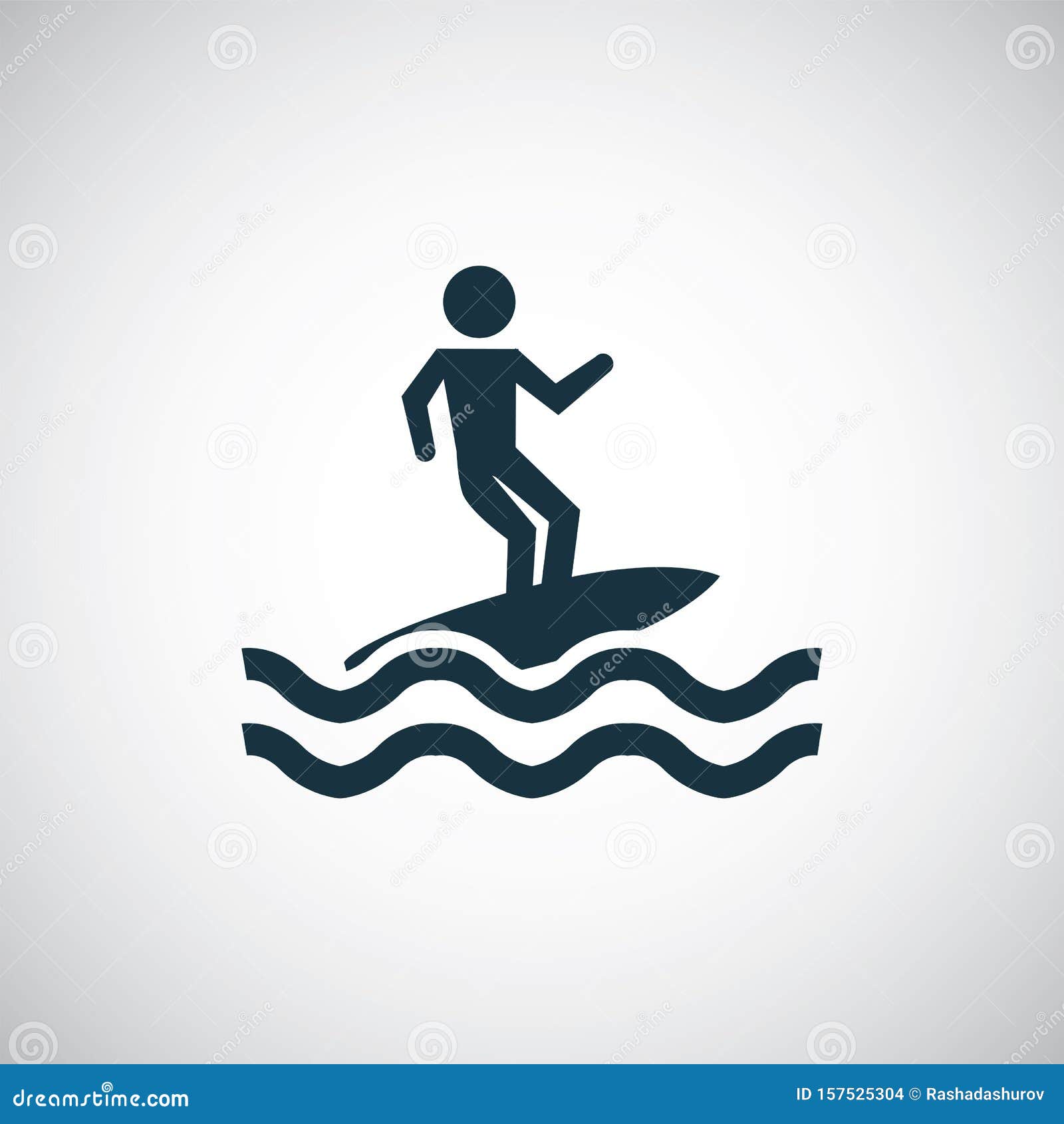 Surfer Icon Trendy Simple Symbol Concept Stock Vector - Illustration of ...